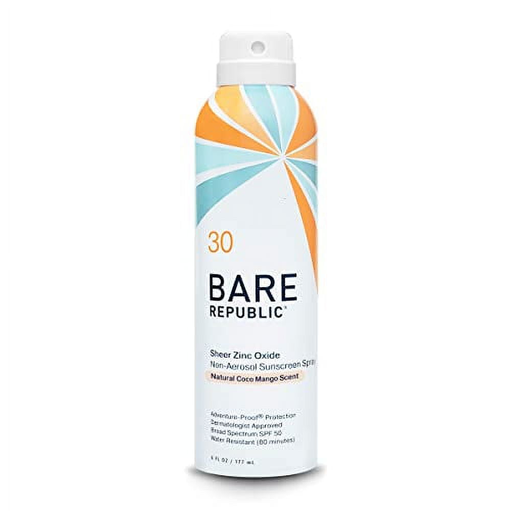 Bare Republic Mineral Sunscreen SPF 30 Sunblock Spray, Sheer and Non ...