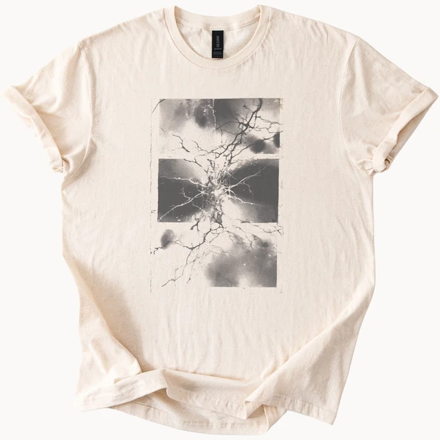 Bare Tree Branches Graphic Tee Distressed Black And White Art Design ...
