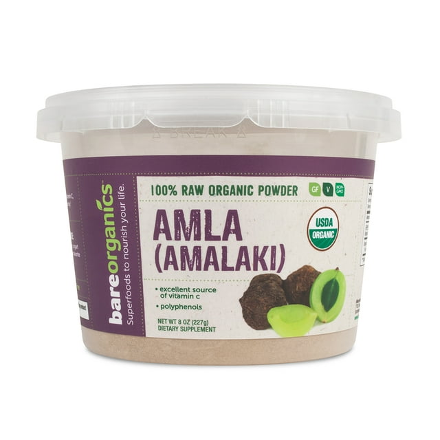 BareOrganics Amla, Indian Gooseberry & Superfood Powder, Dietary ...