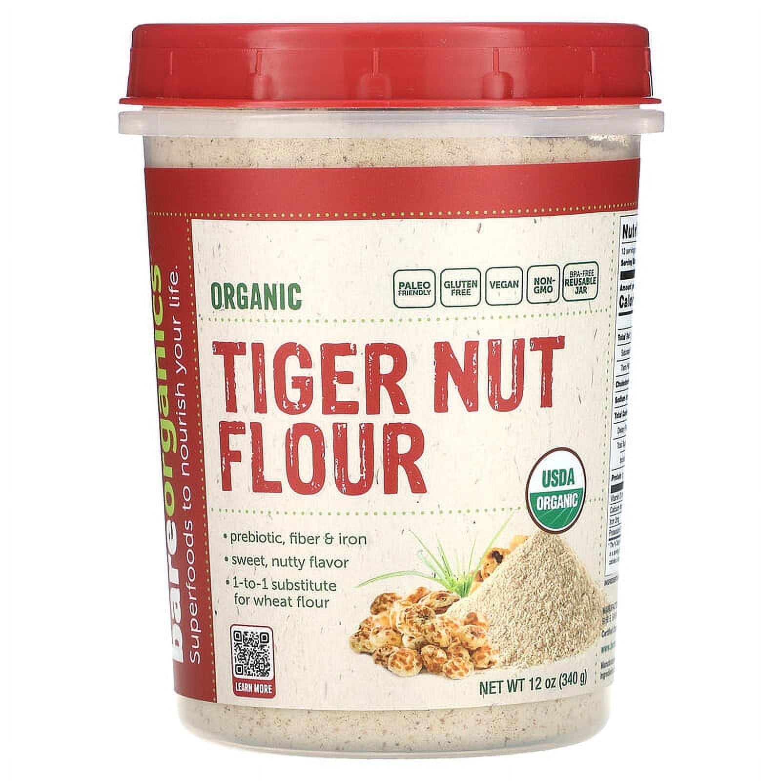 BareOrganics, Organic Tiger Nut Flour, 12 oz Pack of 2 - Walmart.com