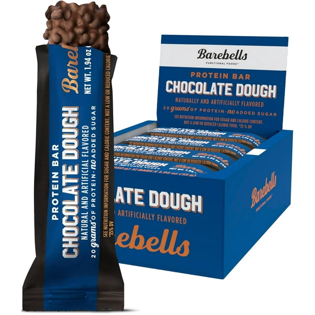 Barebells Protein Bars Chocolate Dough - 12 Count, 1.9oz Bars - Protein ...