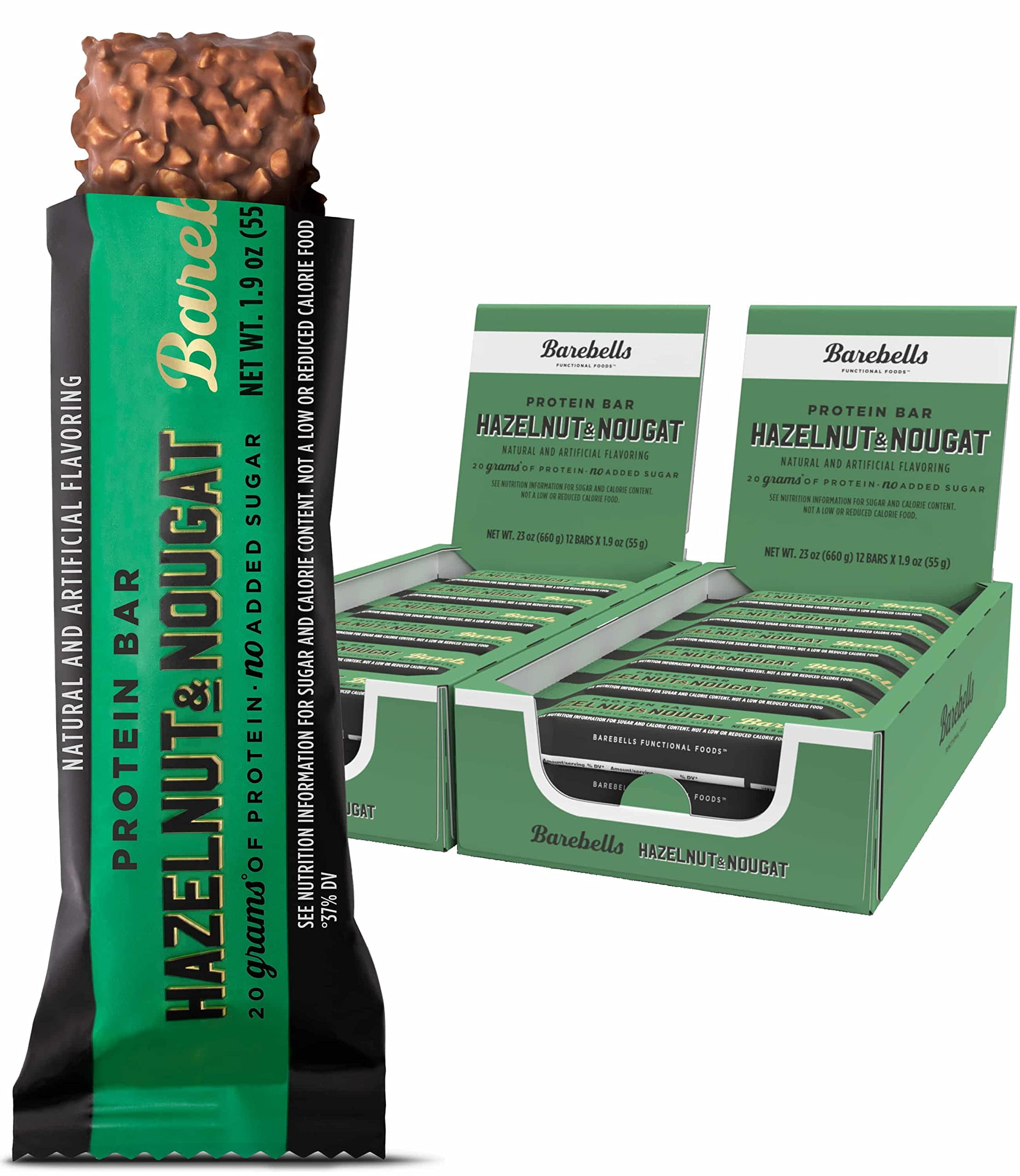 Barebells Protein Bars Hazelnut & HYZ01 Nougat - 12 Count, 2 - Protein ...