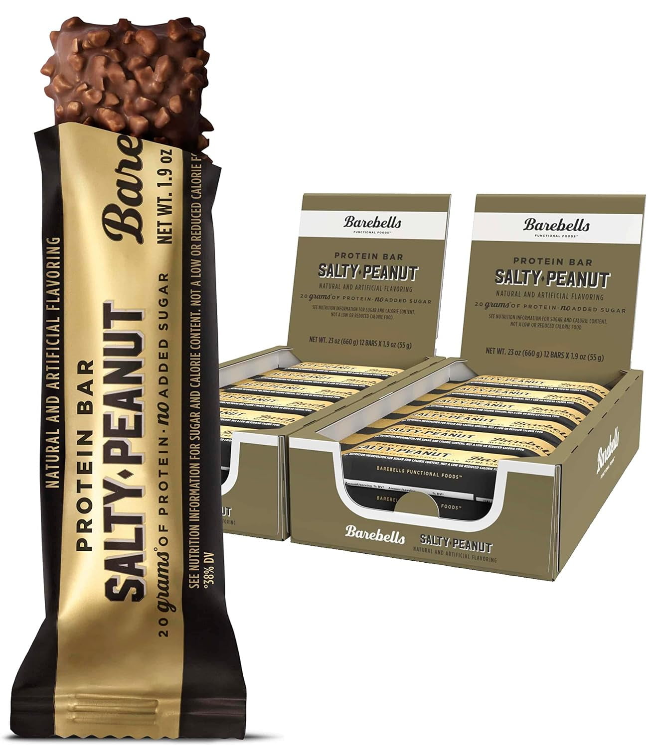 Barebells Protein Bars Salty Peanut - 12 Count, Pack of 2 - Protein ...