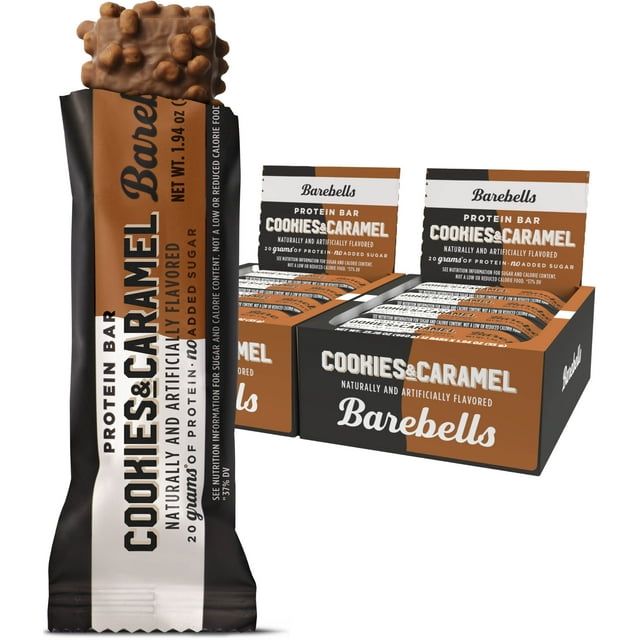 Barebells Protein Bars with 20g High Protein, 1.9oz Bars, Cookies ...
