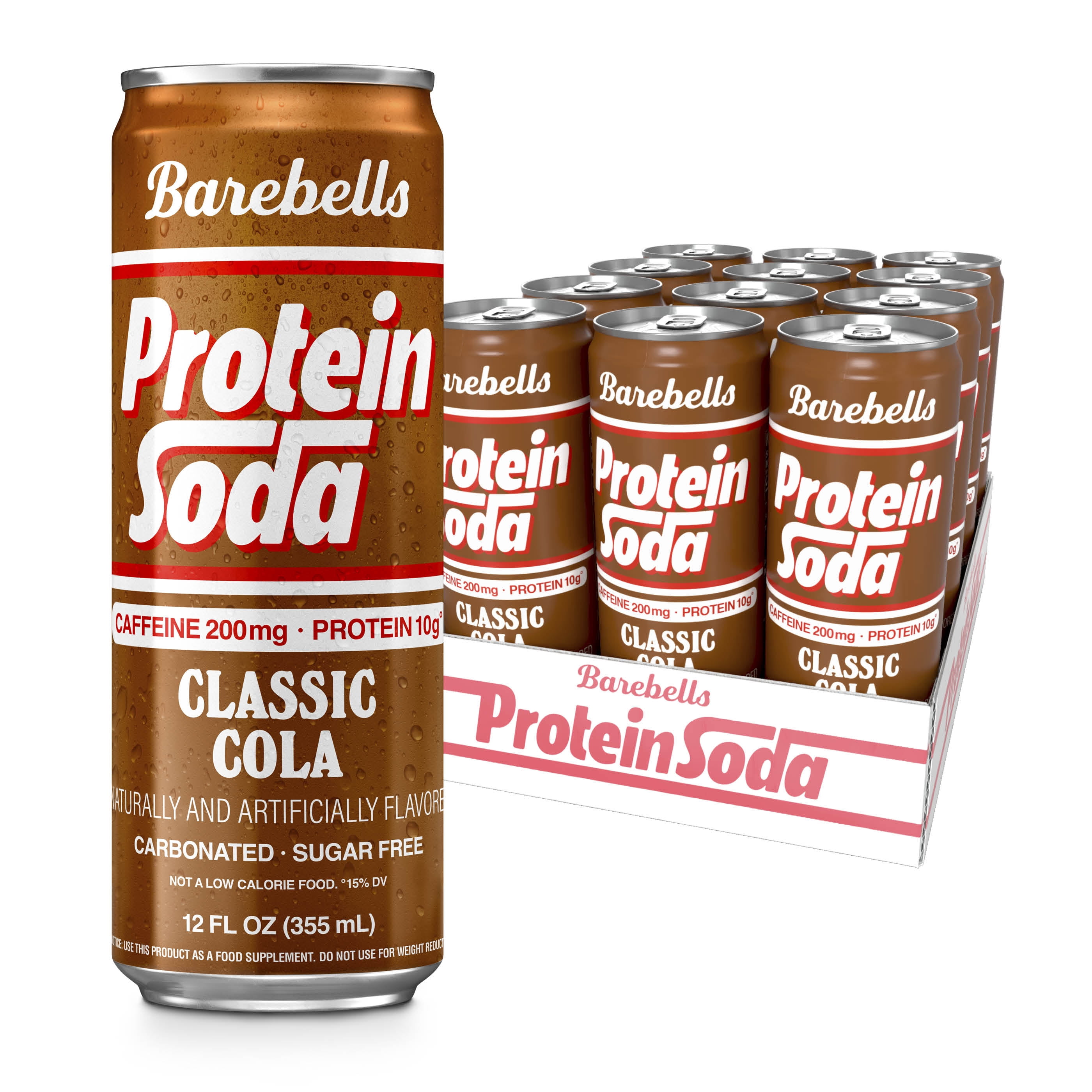 Barebells Protein Soda Classic Cola, Sugar Free Sparkling Protein Drink ...