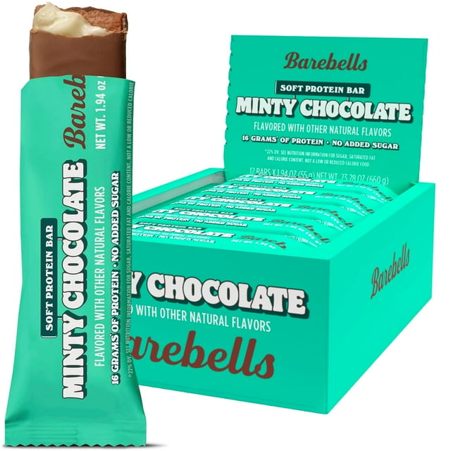 Barebells Soft Protein Bars with 16g High Protein, 1.9oz Bars, Minty ... Barebells Soft Protein Bars with 16g High Protein, 1.9oz Bars, Minty ...