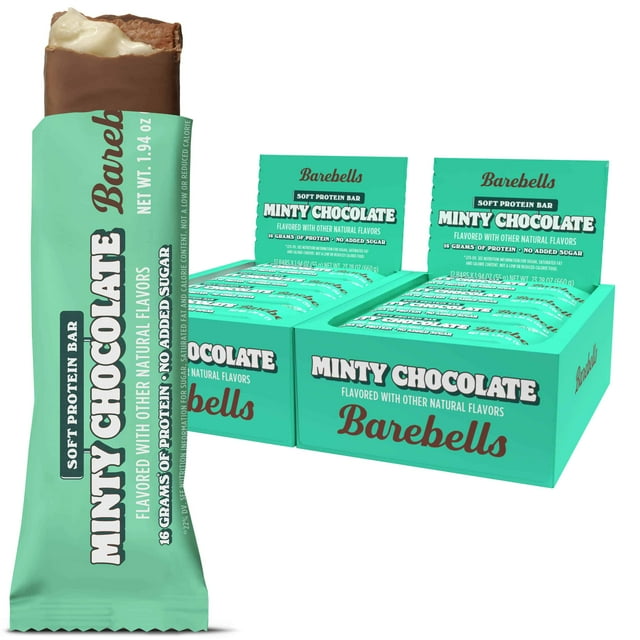 Barebells Soft Protein Bars with 16g High Protein, 1.9oz Bars, Minty ... Barebells Soft Protein Bars with 16g High Protein, 1.9oz Bars, Minty ...