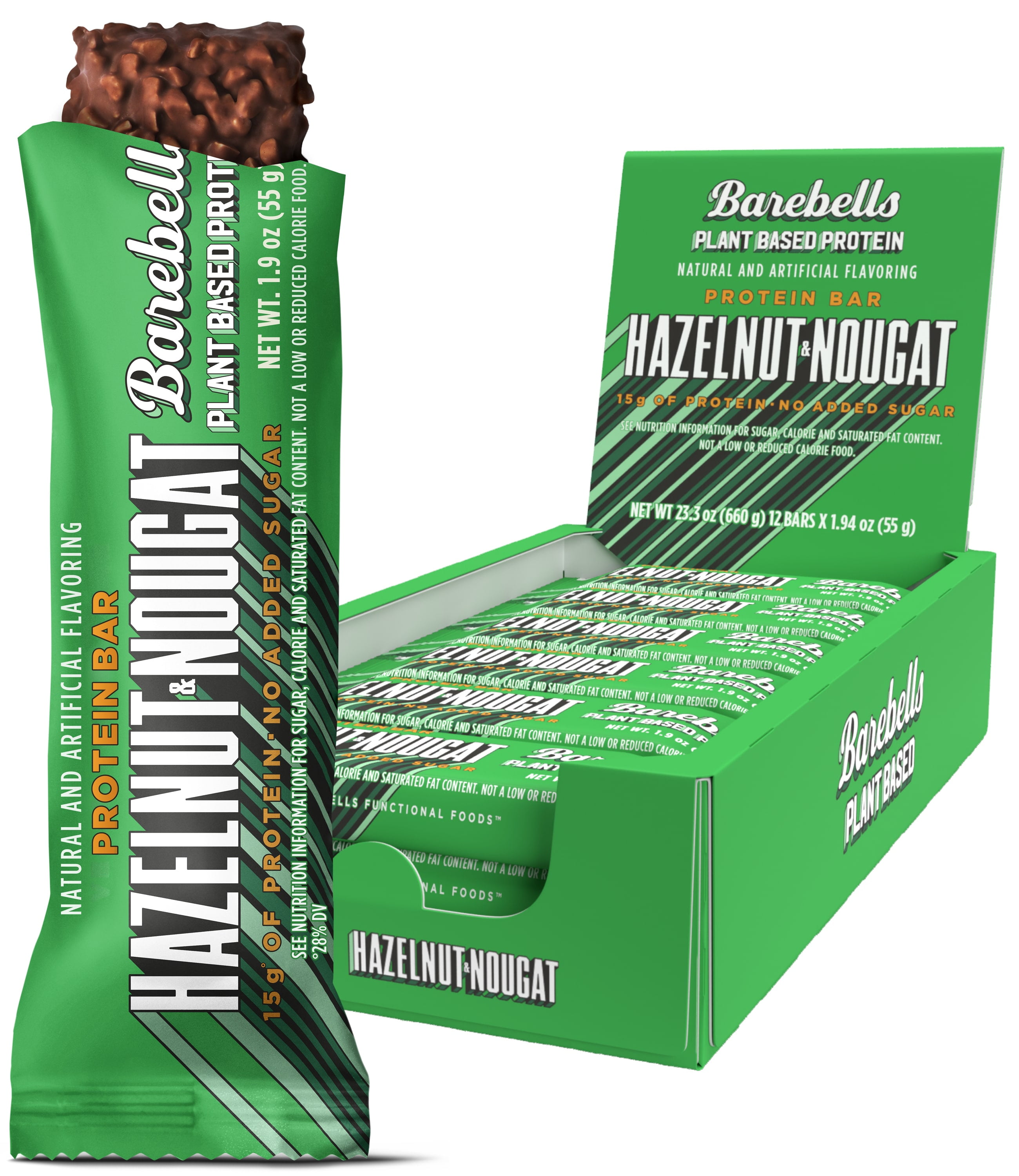 Barebells Vegan Protein Bars With 15g High Protein 19oz Bars Hazelnut And Nougat 12 Count