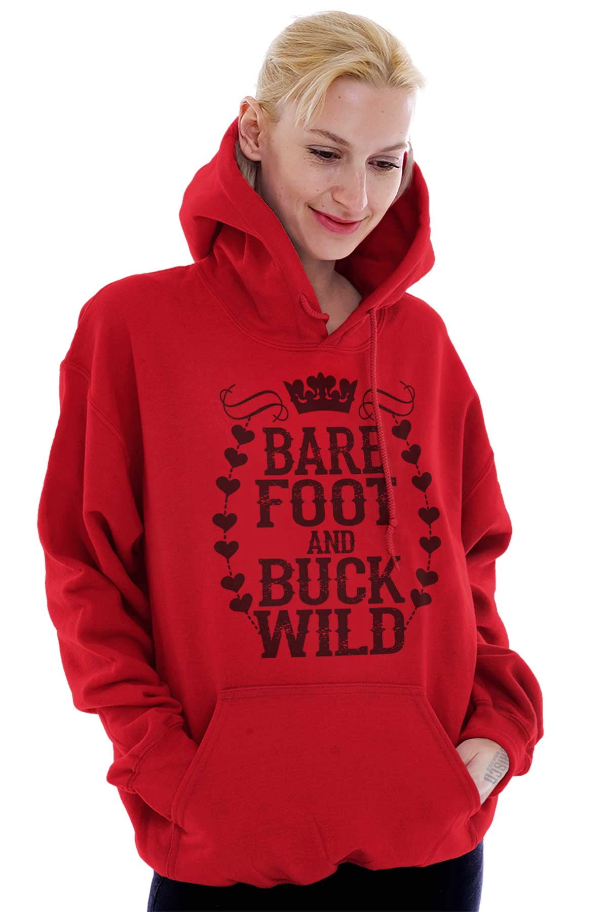 Barefoot and Buck Wild Country Love Women Plus Size Hoodie Brisco ...