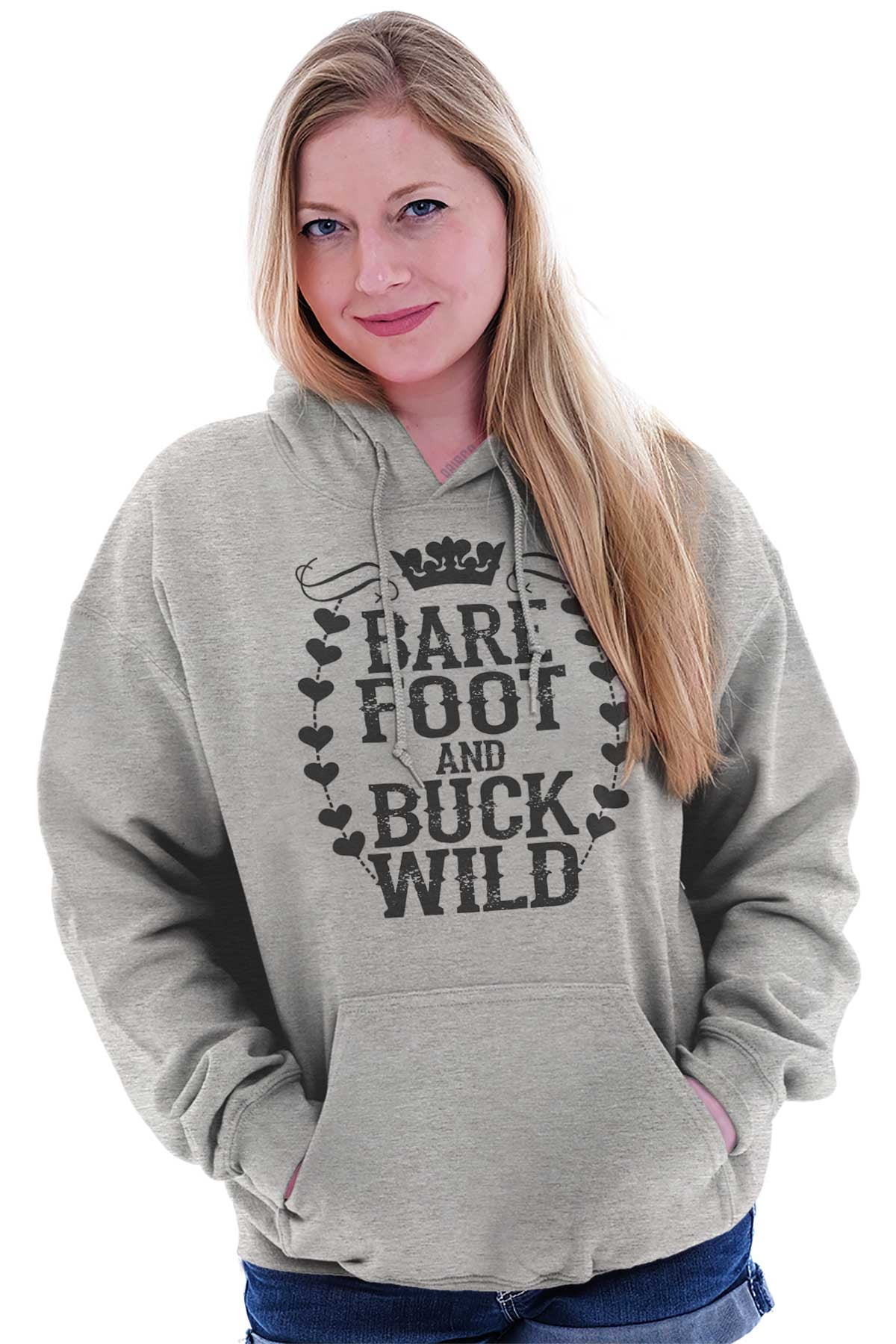 Barefoot and Buck Wild Country Love Women Plus Size Hoodie Brisco ...