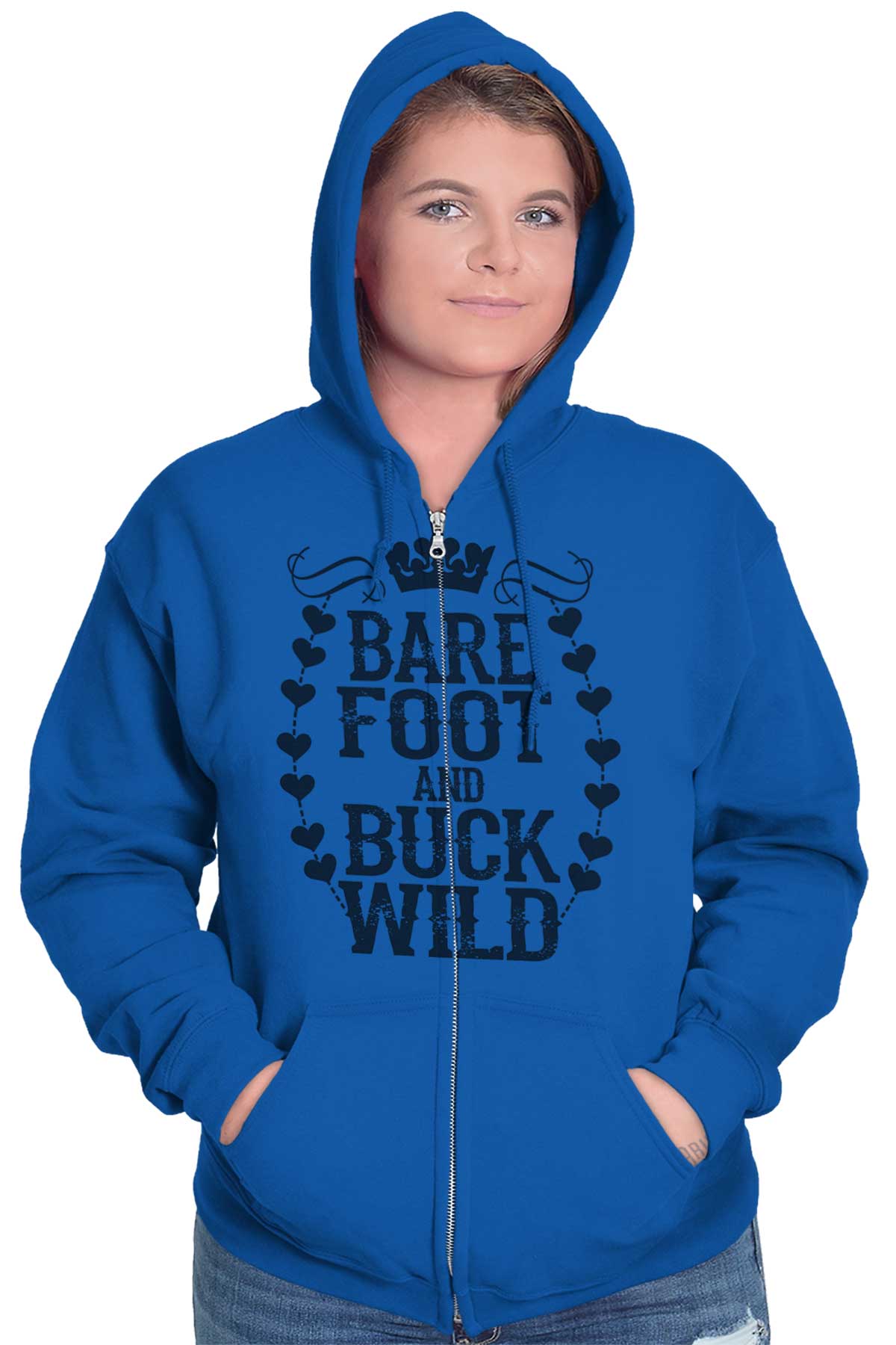 Barefoot Blue Jean Princess Country Zip Hoodie Sweatshirt Women Brisco ...