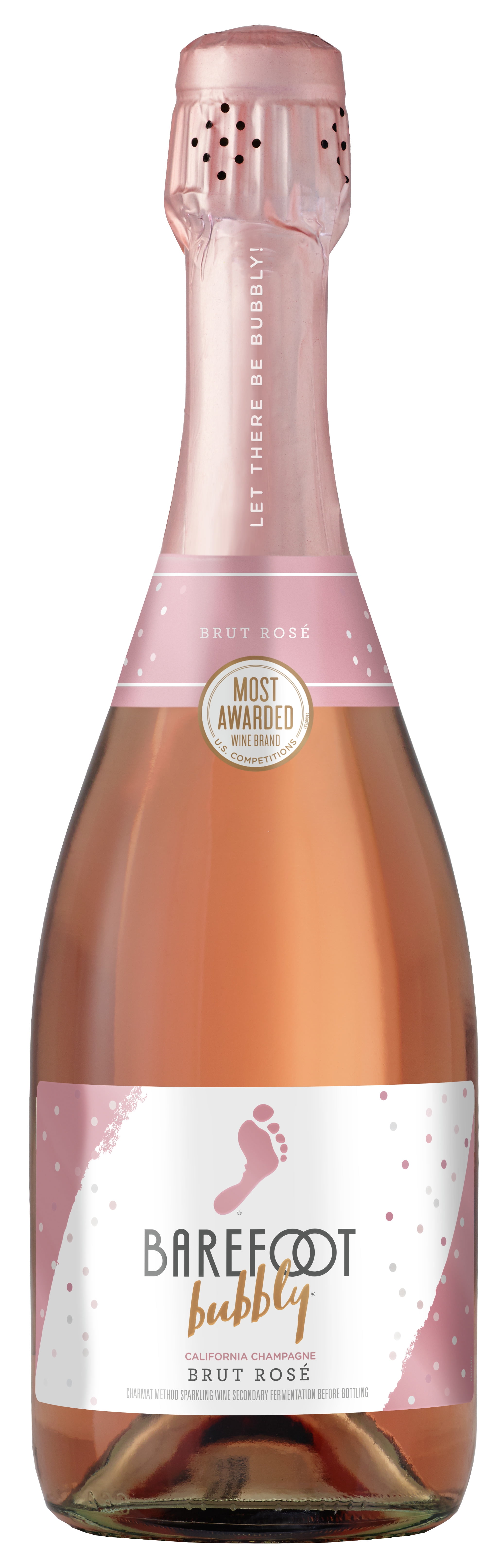 Barefoot Bubbly Brut Rose Champagne Wine 750ml - Walmart.com