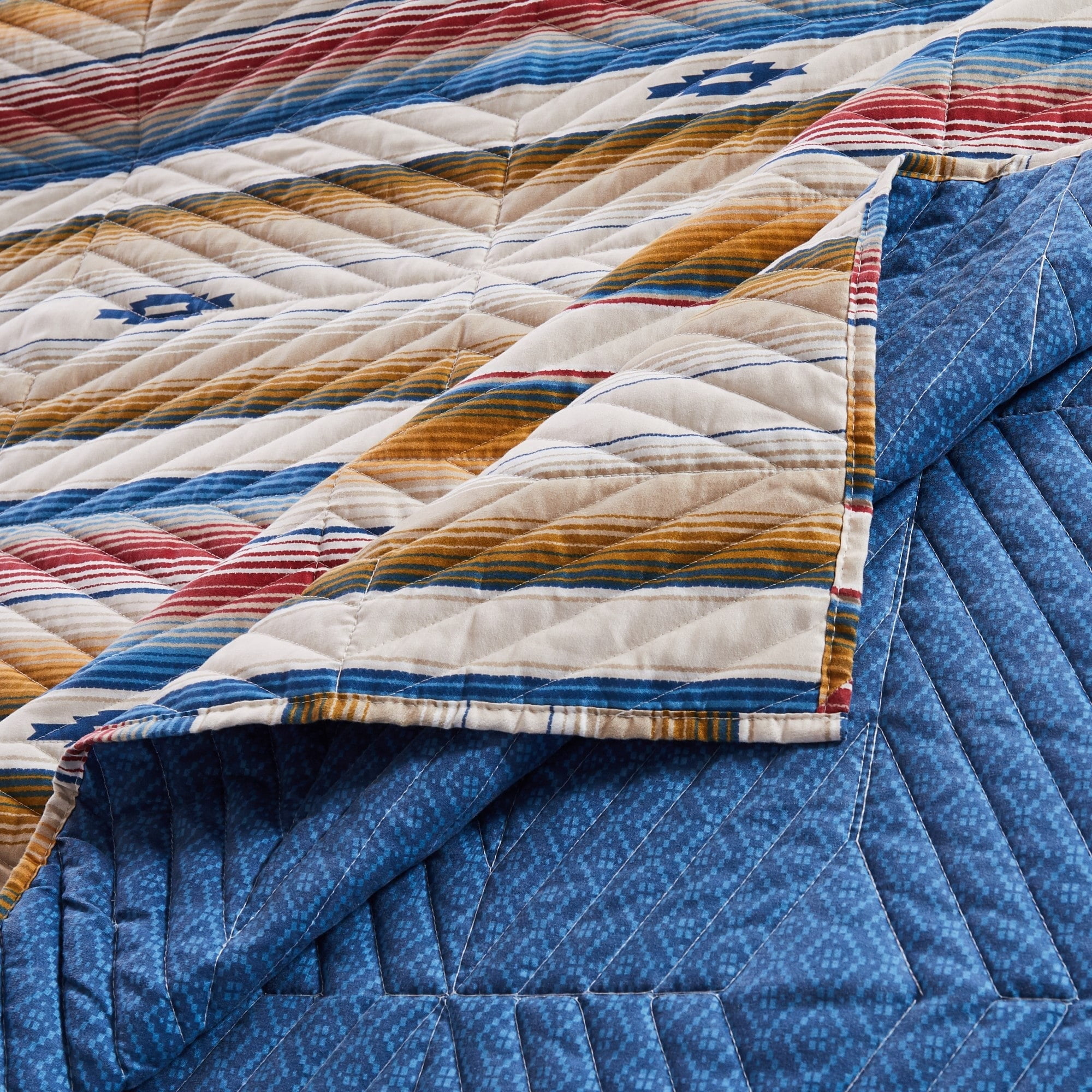 Barefoot Bungalow Painted Desert Quilt and Pillow Sham Set Sapphire ...