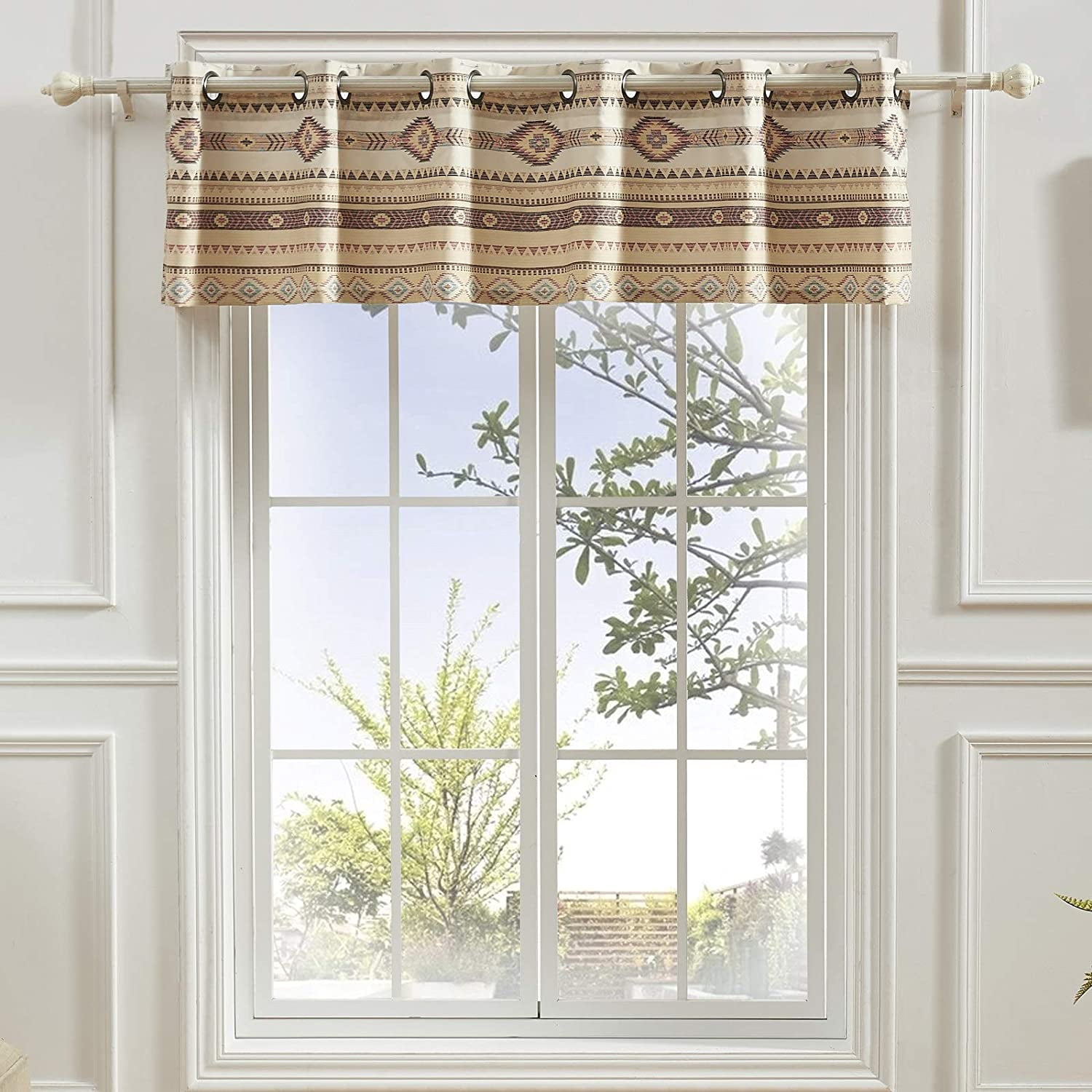 Barefoot Bungalow Phoenix Window Treatment, 84 W x 16 L (inches), Tan ...