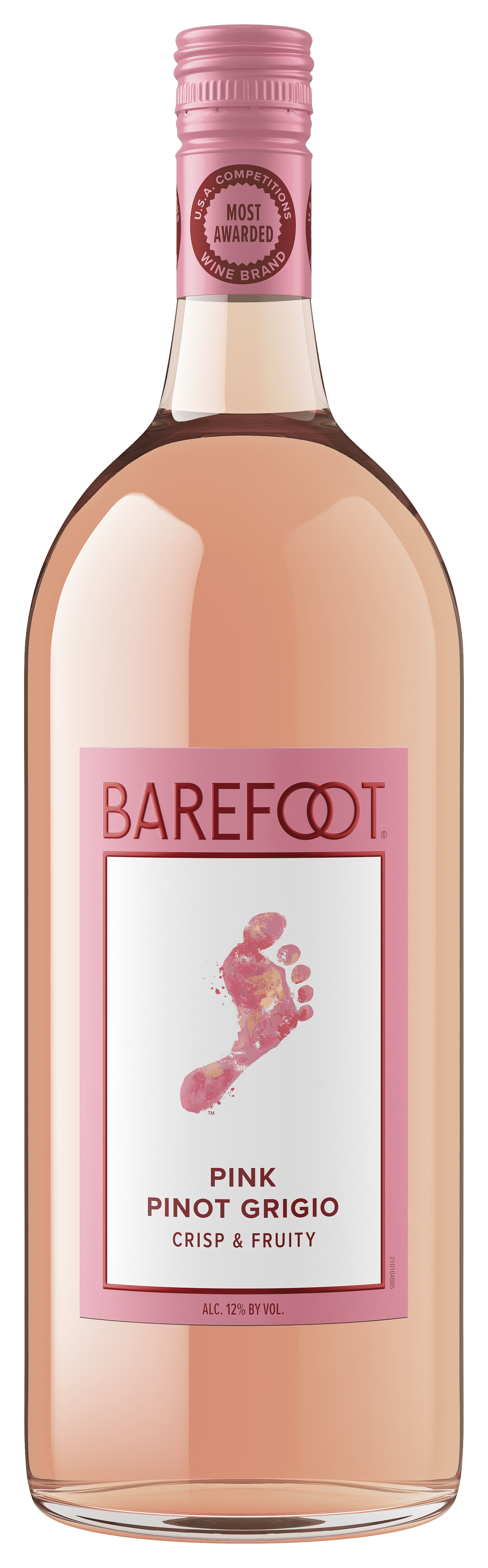 Barefoot Cellars Pink Pinot Grigio Wine, 1.5L Glass Bottle, 12.3% ABV ...