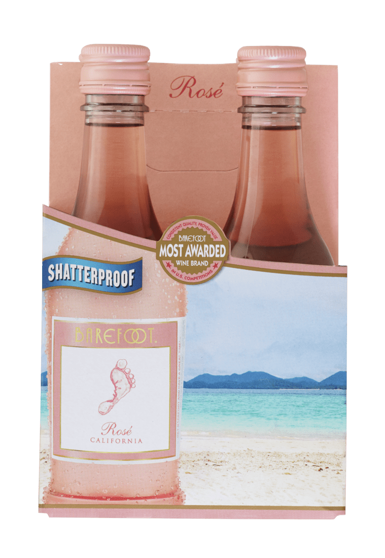 Barefoot Cellars Rose Wine, 4 Pack, 187ml Bottles - Walmart.com