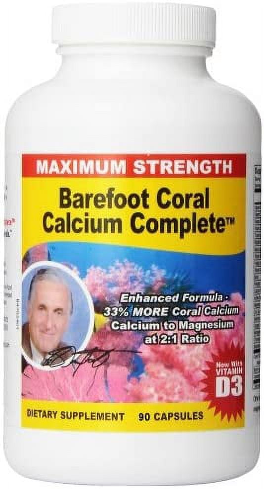 Barefoot Coral Calcium Complete 90 Capsules, 1500mg Coral Calcium ...