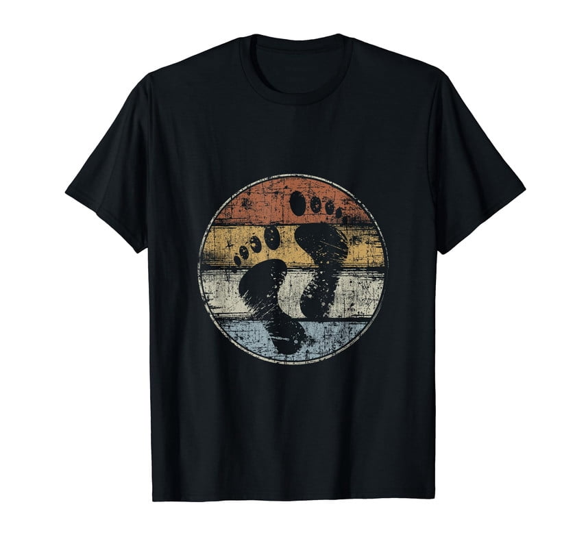 Barefoot Feet Footprint Vintage T-Shirt - Walmart.com