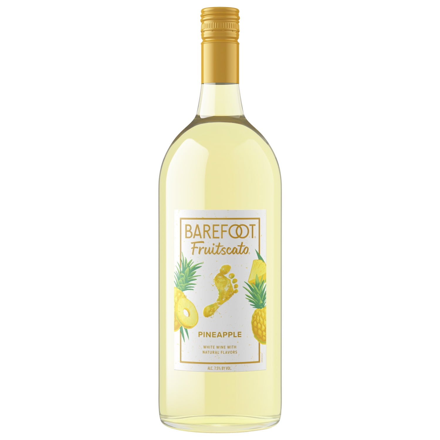 Barefoot Fruitscato Pineapple Moscato White Wine, 1.5L Bottle, 7.5% ABV ...