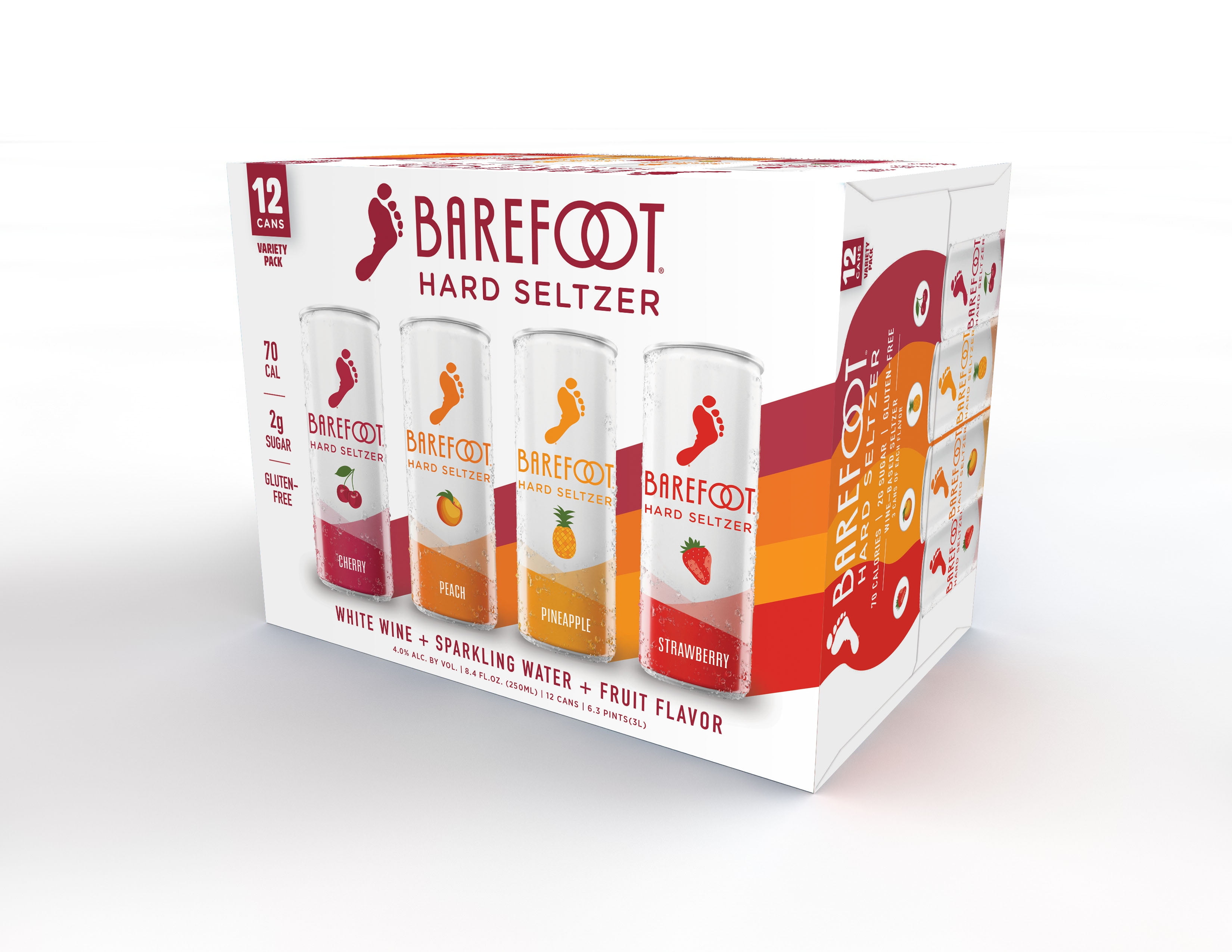 Barefoot Hard Seltzer Variety 12 Pack 250ml - Walmart.com