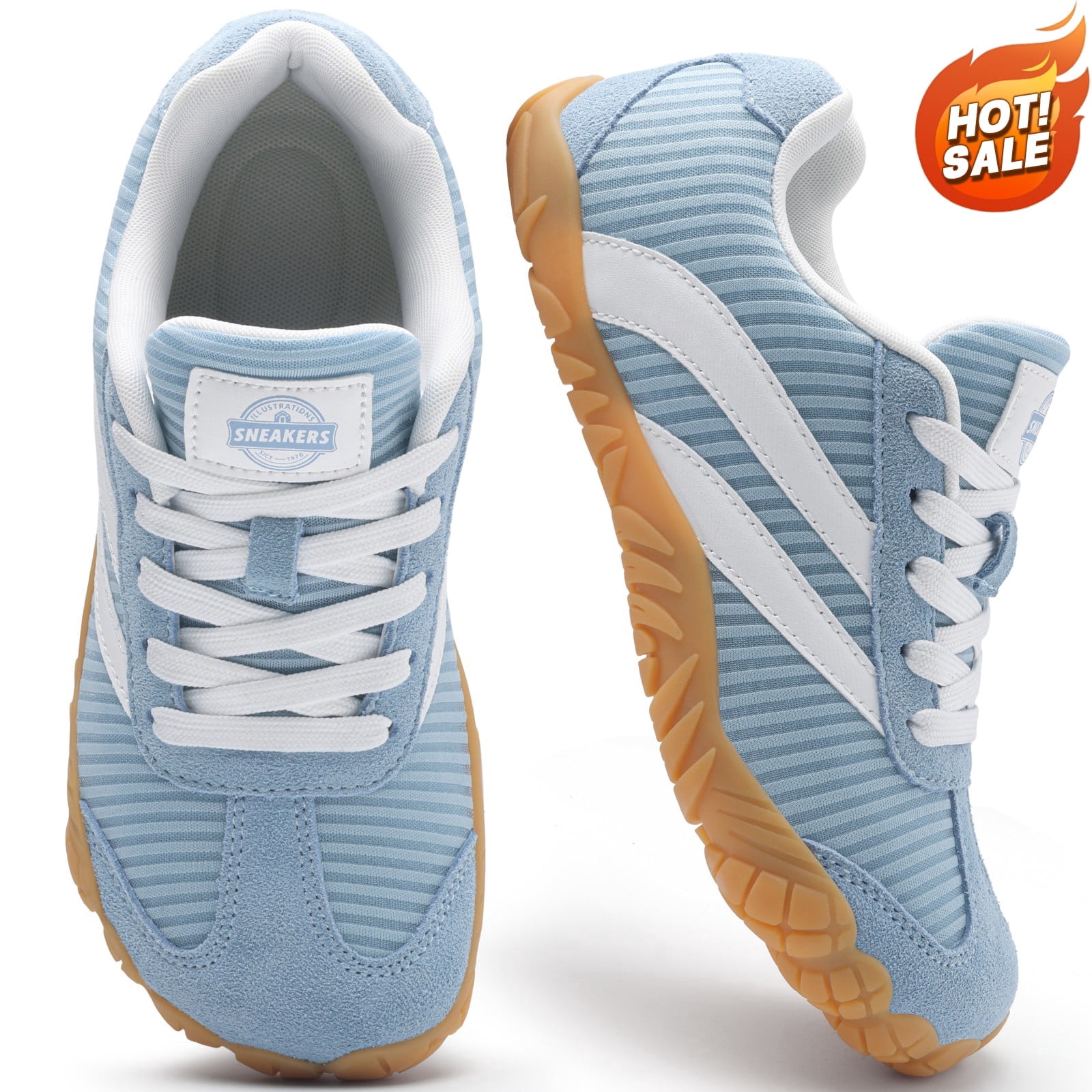 HIWISSAFE, Barefoot Shoes Women Casual Sneakers, Wide Toe Box, Size 8 ...