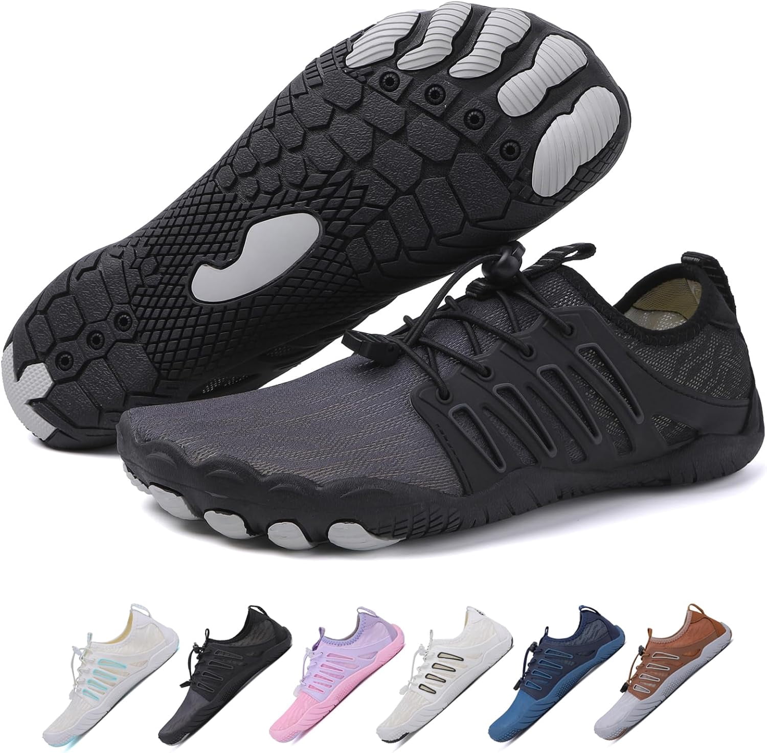 Barefoot Water Shoes, Breathable Quick Dry Hiking Footwear, Wide Toe ...