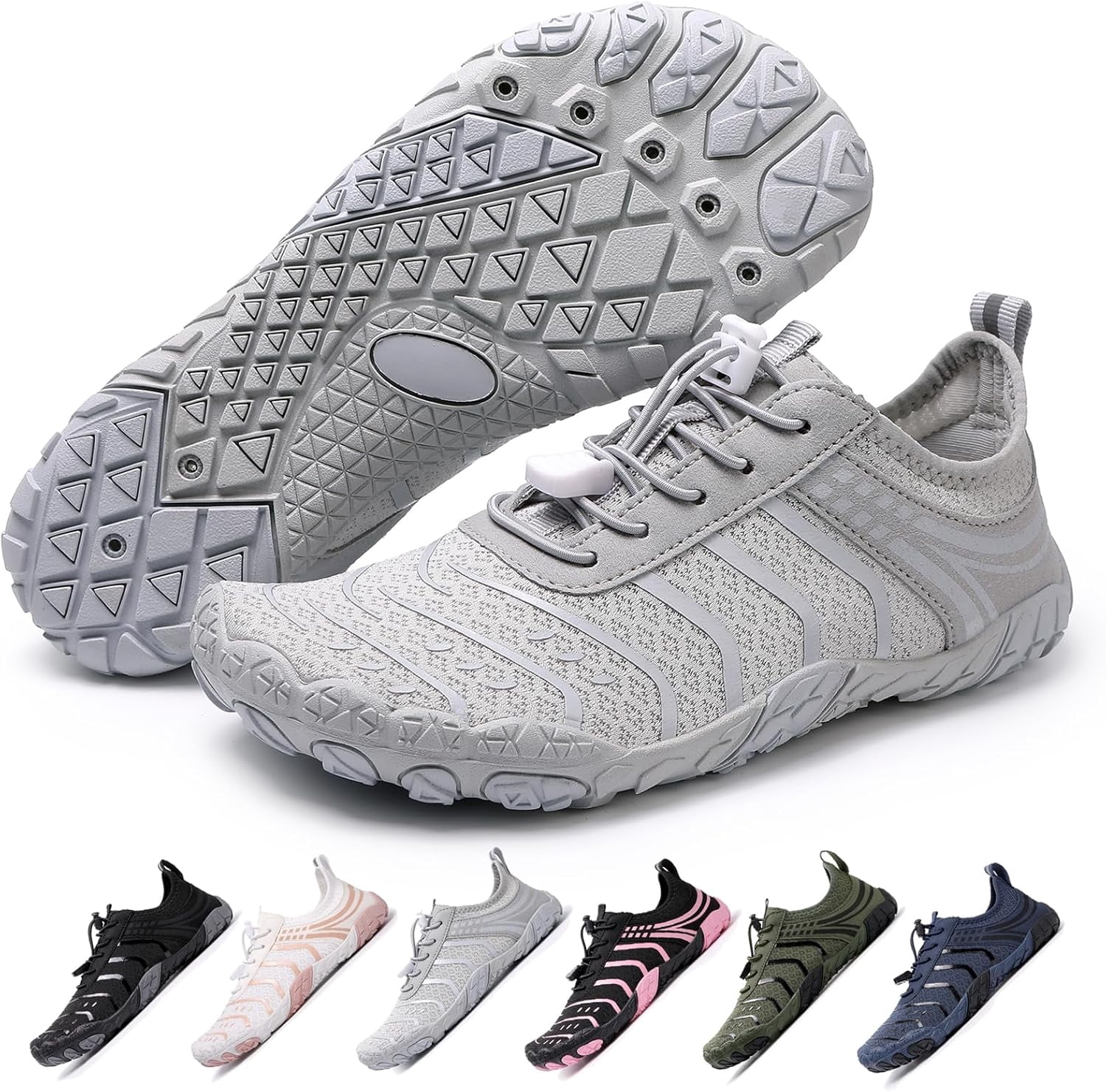 Barefoot Water Shoes for Women Men, Wide Toe Box Quick-Dry Aqua Shoes ...