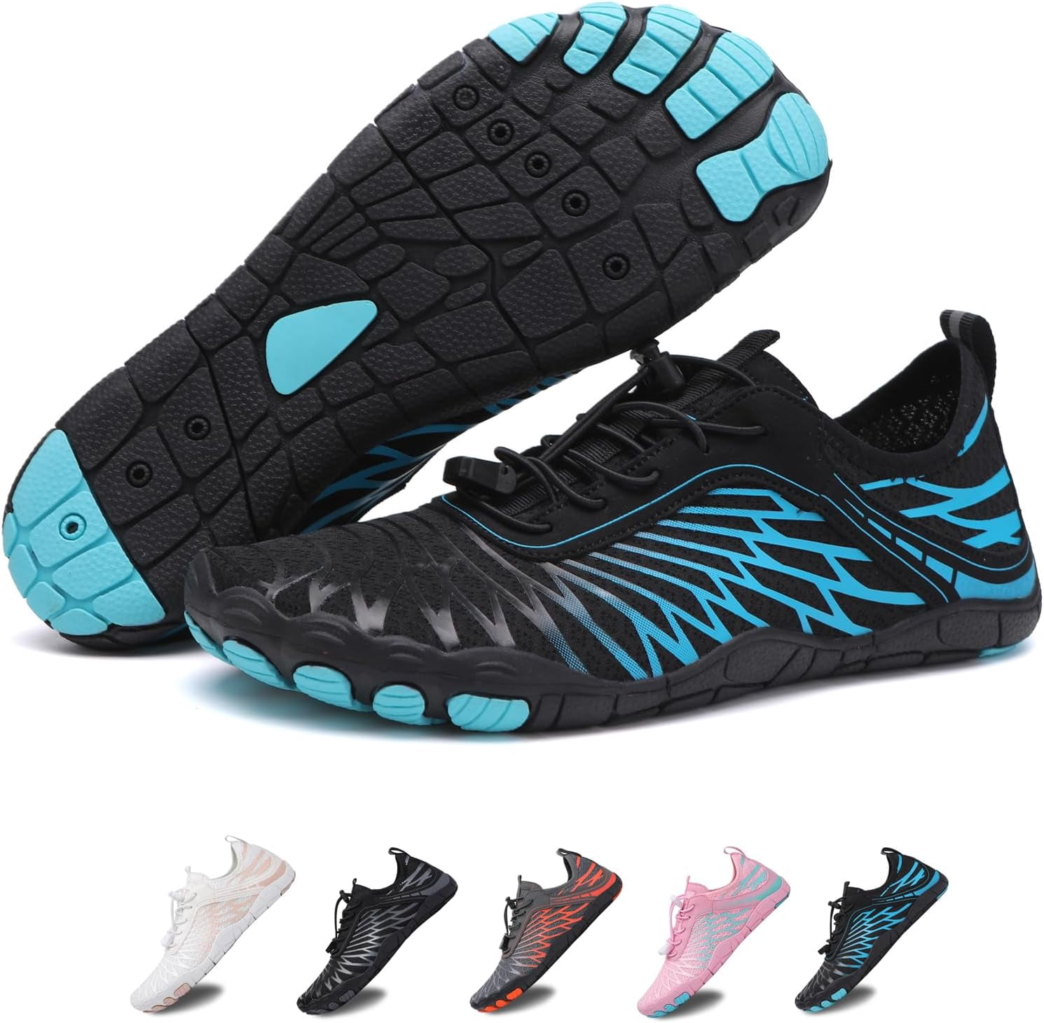 Barefoot Water Shoes for Women Men, Wide Toe Box Quick-Dry Aqua Shoes ...