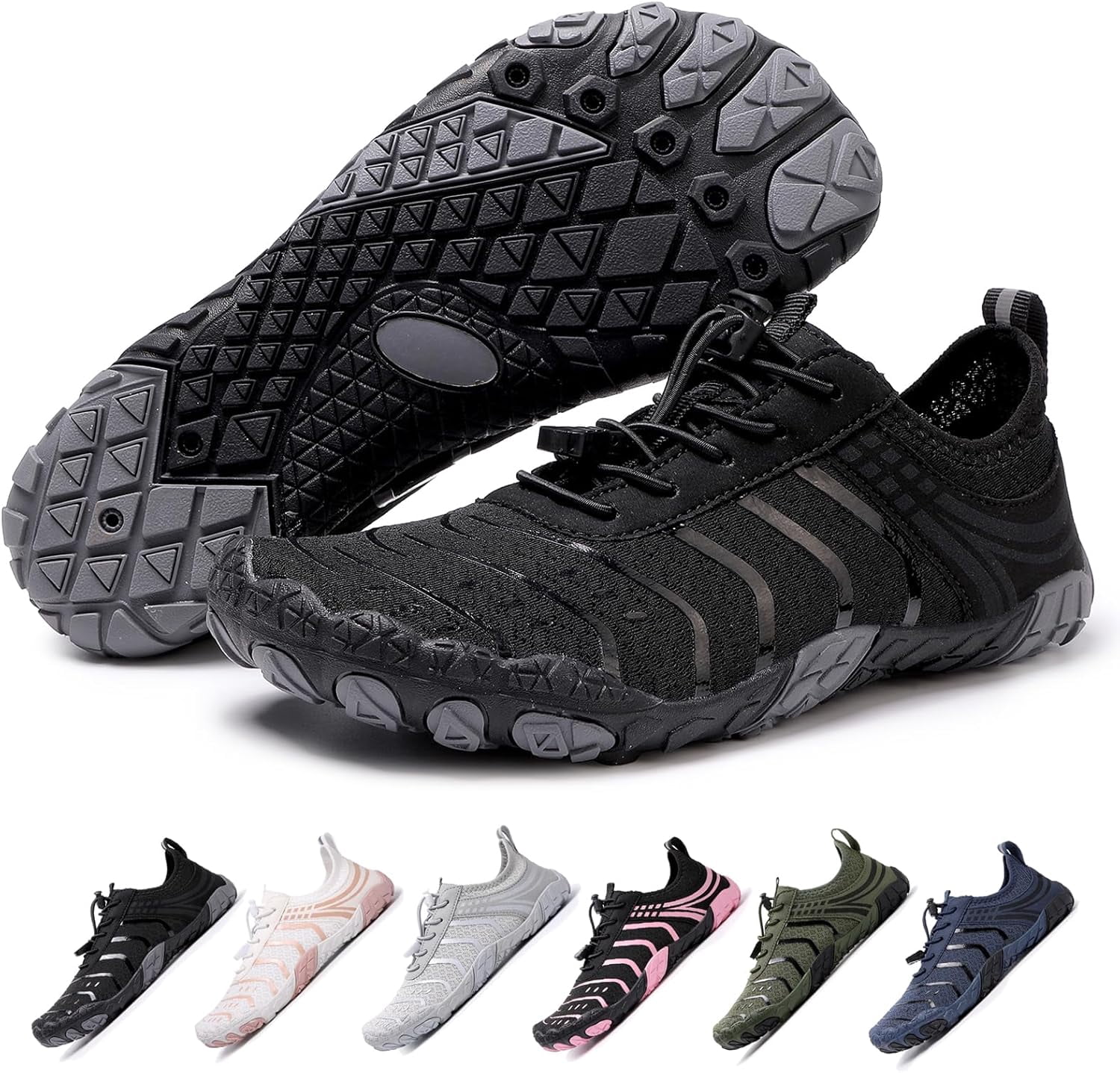 Barefoot Water Shoes for Women Men, Wide Toe Box Quick-Dry Aqua Shoes ...