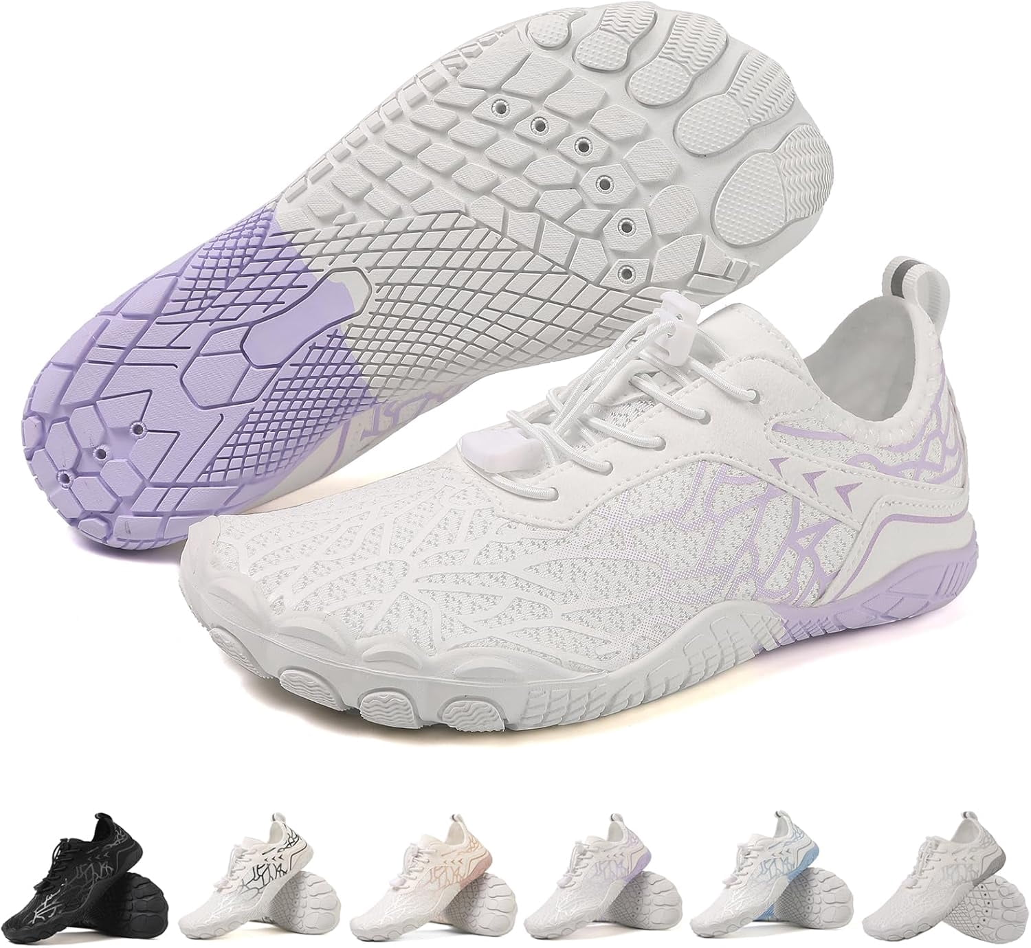 Barefoot Water Shoes for Women Men, Wide Toe Box Quick-Dry Aqua Shoes ...
