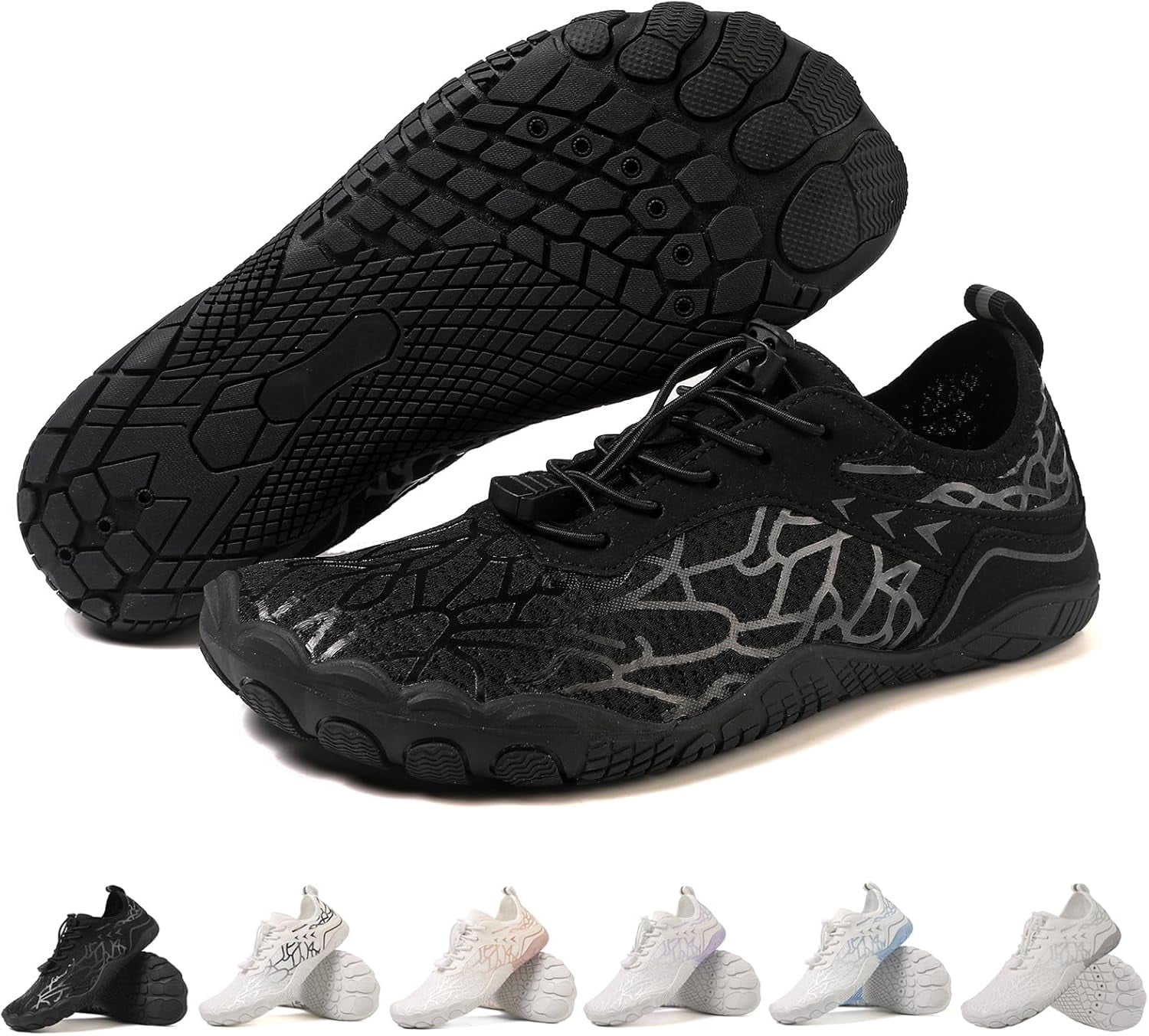 Barefoot Water Shoes for Women Men, Wide Toe Box Quick-Dry Aqua Shoes ...