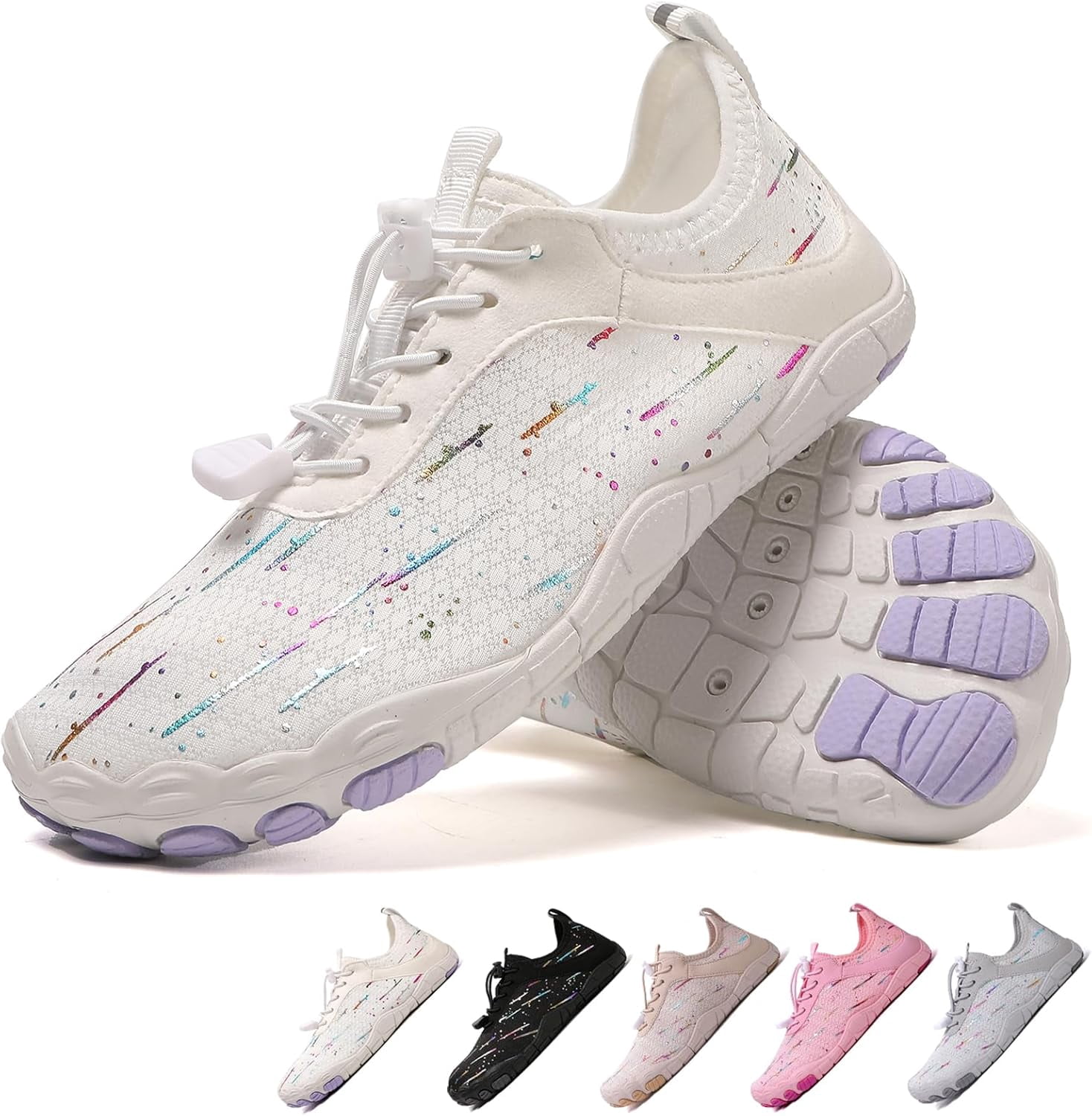 Barefoot Water Shoes for Women Men, Wide Toe Box Quick-Dry Aqua Shoes ...