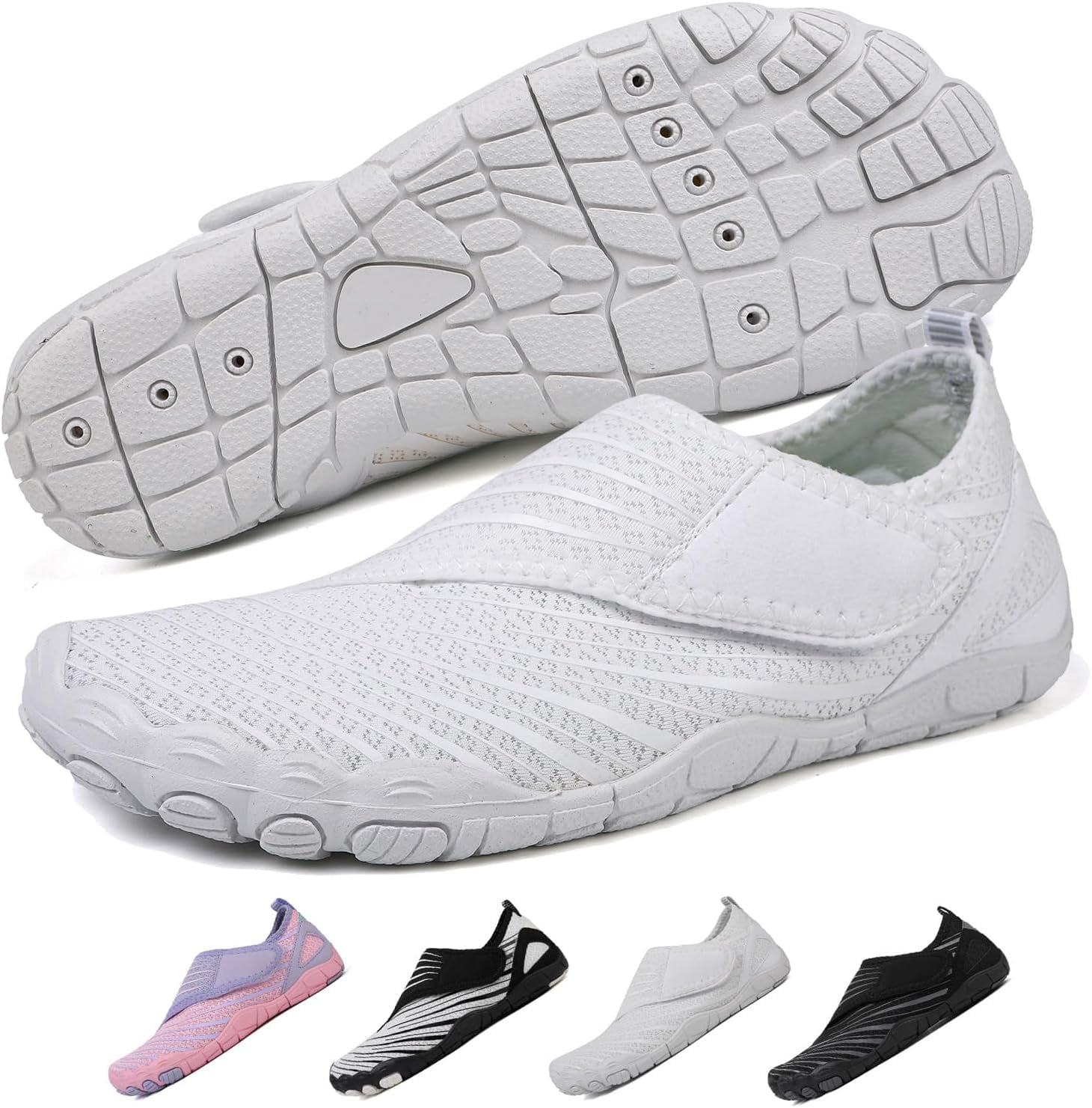 Barefoot Water Shoes for Women Men, Wide Toe Box Quick-Dry Aqua Shoes ...