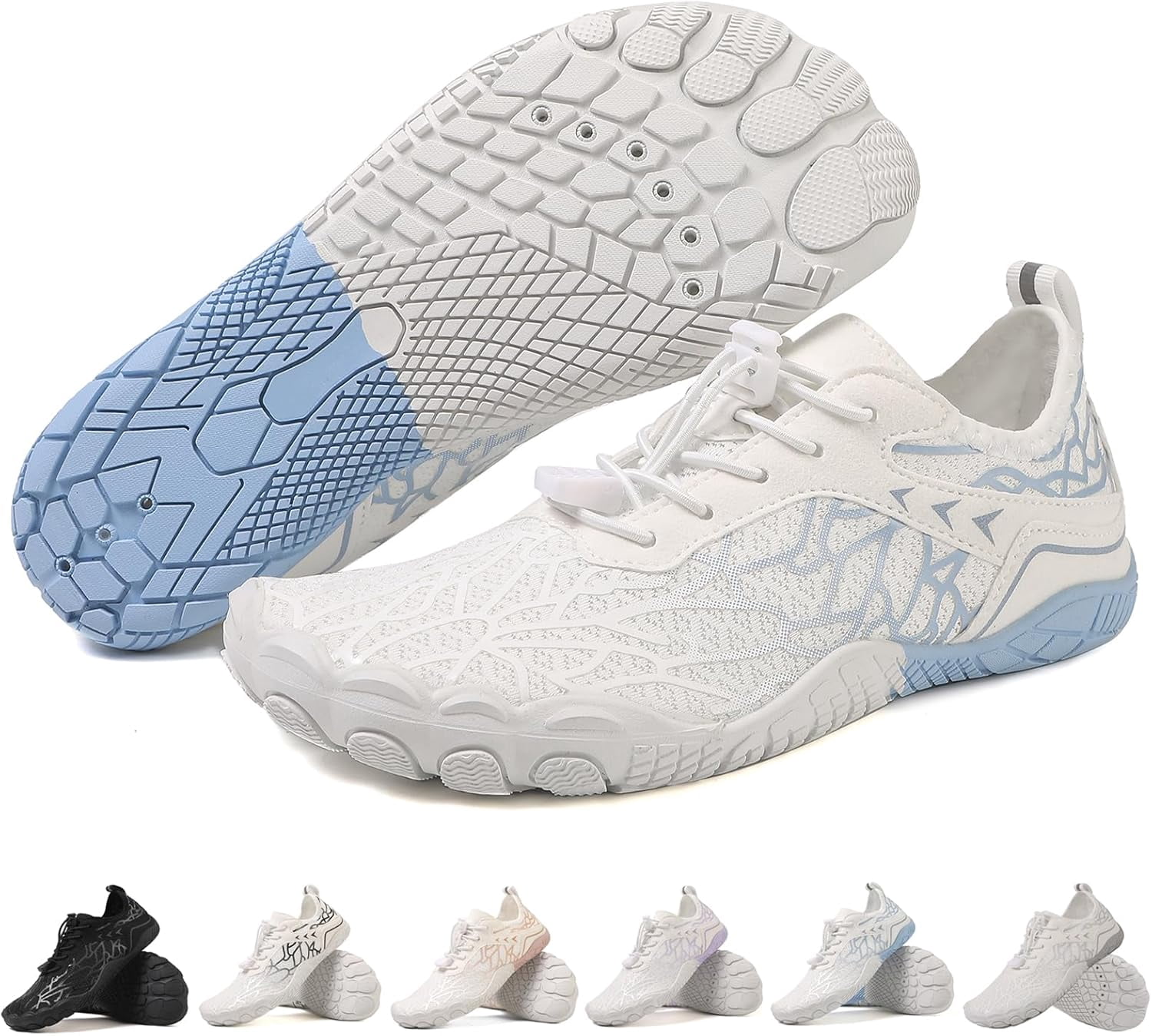 Barefoot Water Shoes for Women Men, Wide Toe Box Quick-Dry Aqua Shoes ...
