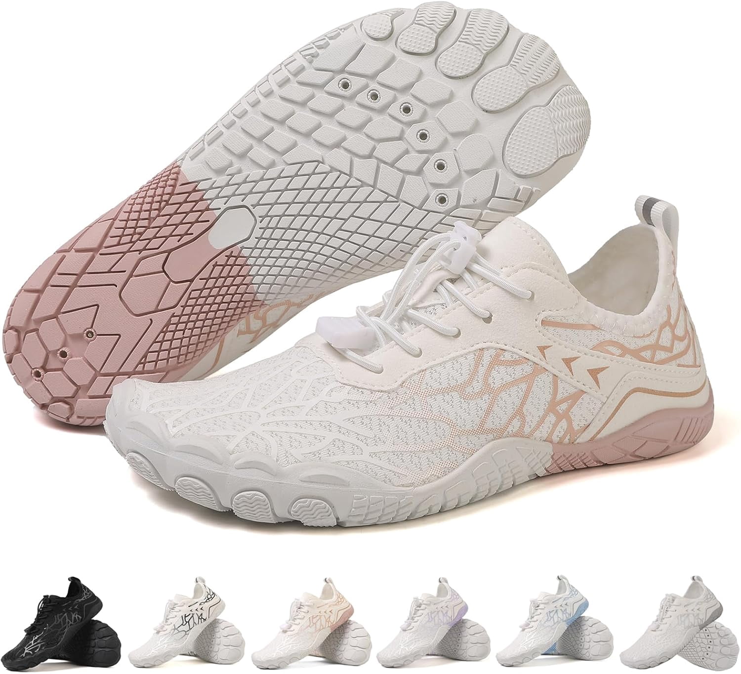 Barefoot Water Shoes for Women Men, Wide Toe Box Quick-Dry Aqua Shoes ...