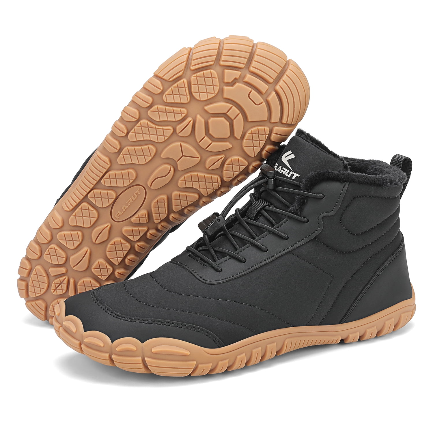 Barefoot Winter Snow Boots Wide Toe Box Fur Lined Warm Shoes for Men ...