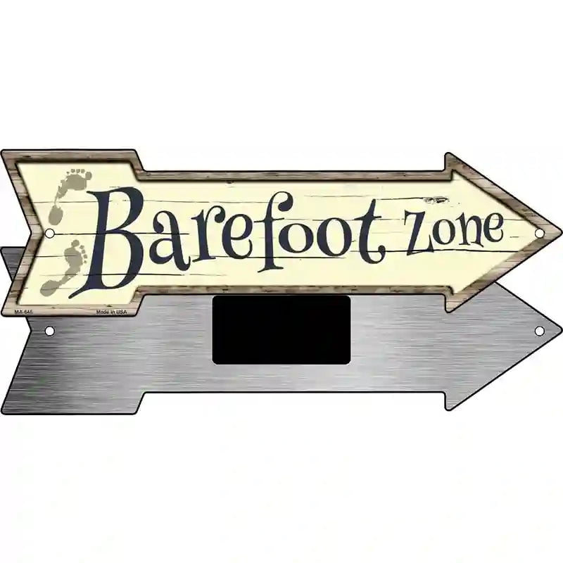 Barefoot Zone Novelty Metal Arrow Sign 8" x 2.25" Magnet (MA) - Walmart.com