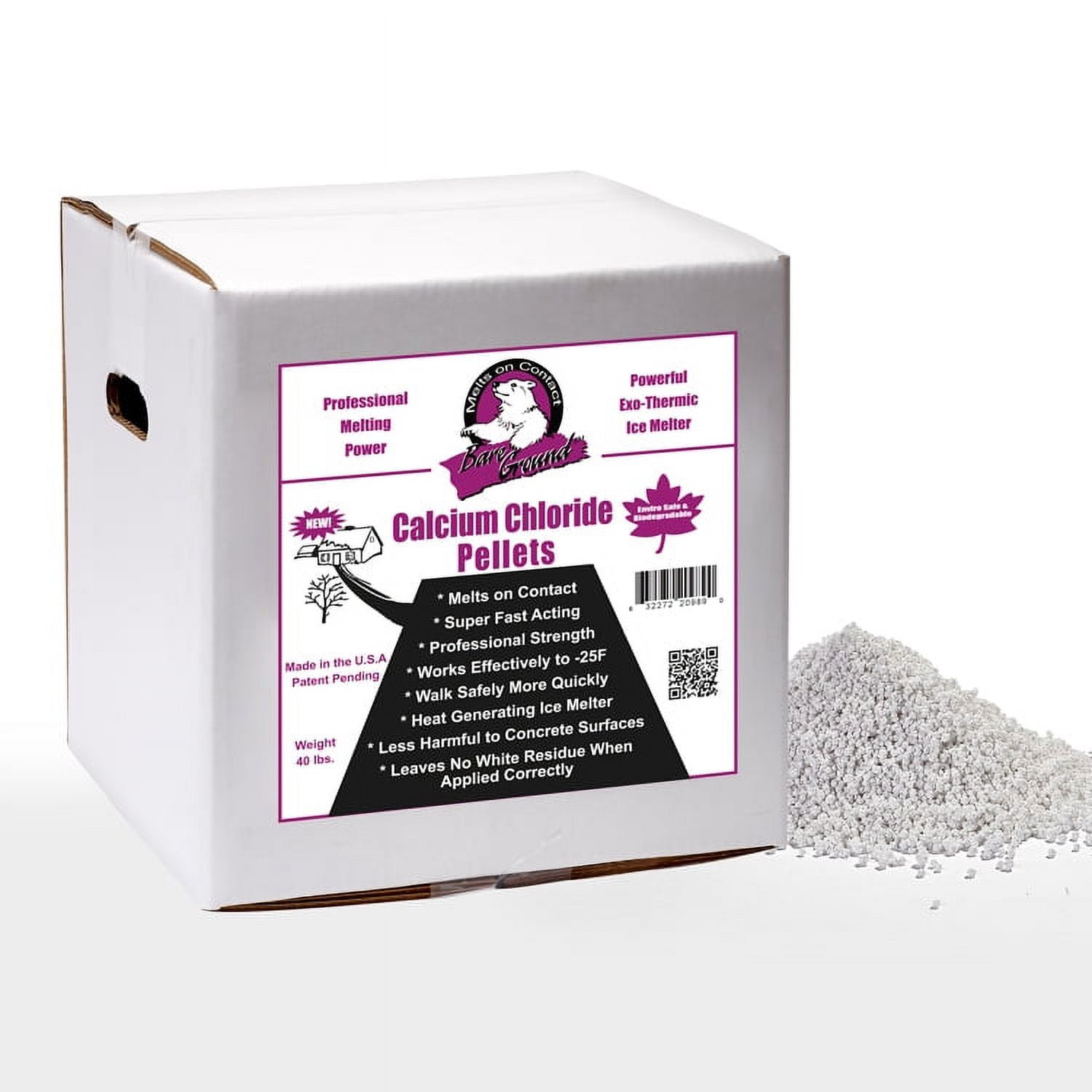40lb Box of Bare Ground calcium chloride pellets - Walmart.com