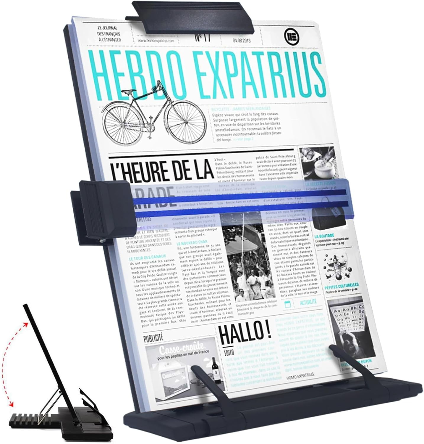 Barelove Document Holder Paper Stand with 7 Adjustable Positions, Black ...