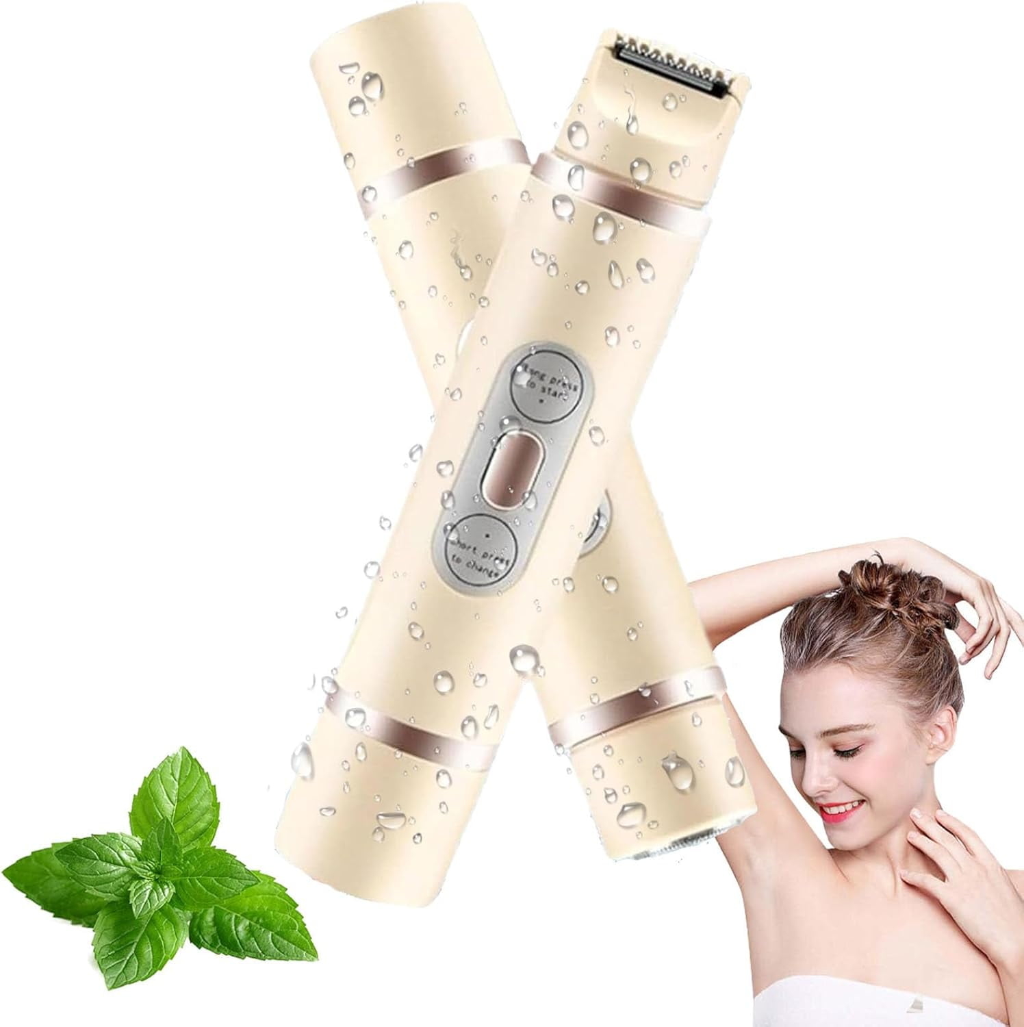 Barely Shaver, 2025 Upgraded 2-in-1 Dual-Head Cordless Electric Shaver ...