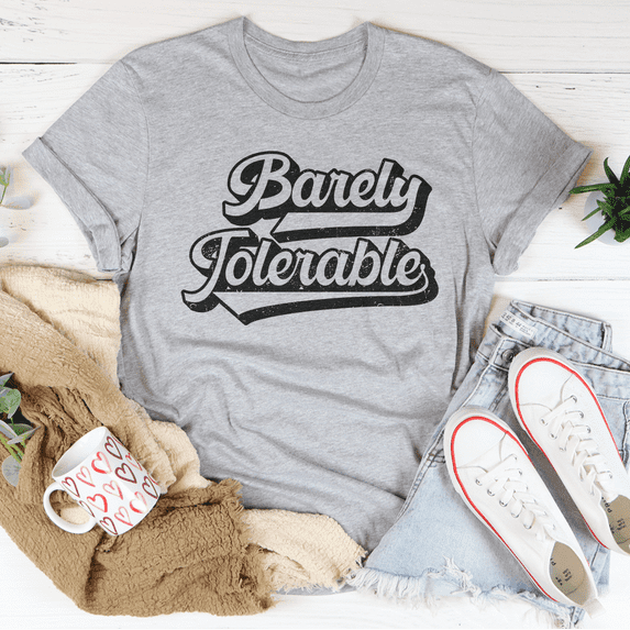 Barely Tolerable Tee Black Heather S Peachy Sunday T-Shirt - Walmart.com