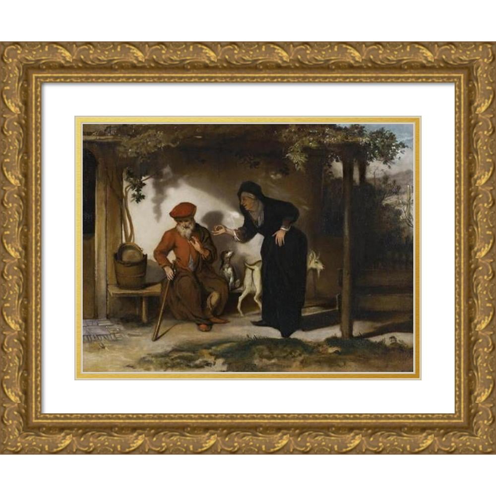 Barent Fabritius 14x12 Gold Ornate Wood Frame and Double Matted Museum ...
