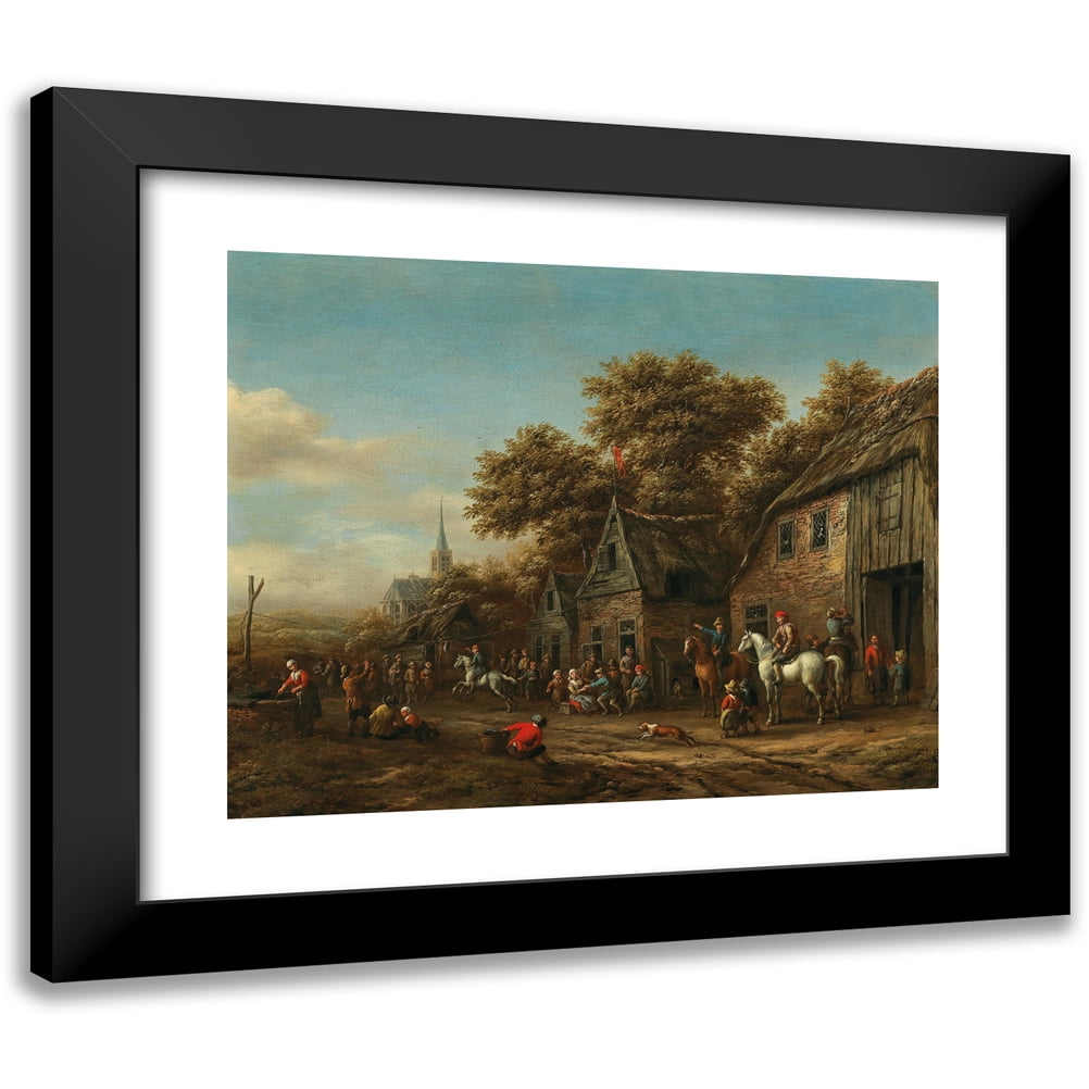 Barent Gael 18x15 Black Modern Framed Museum Art Print Titled - Figures ...