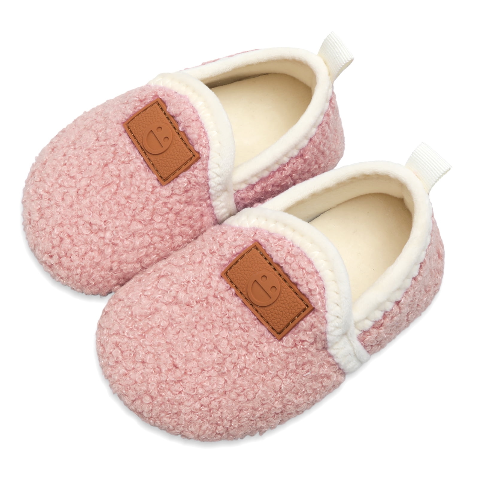 Barerun Baby Boys Girls Rubber Sole Slippers Warm Infant Shoes Pink ...