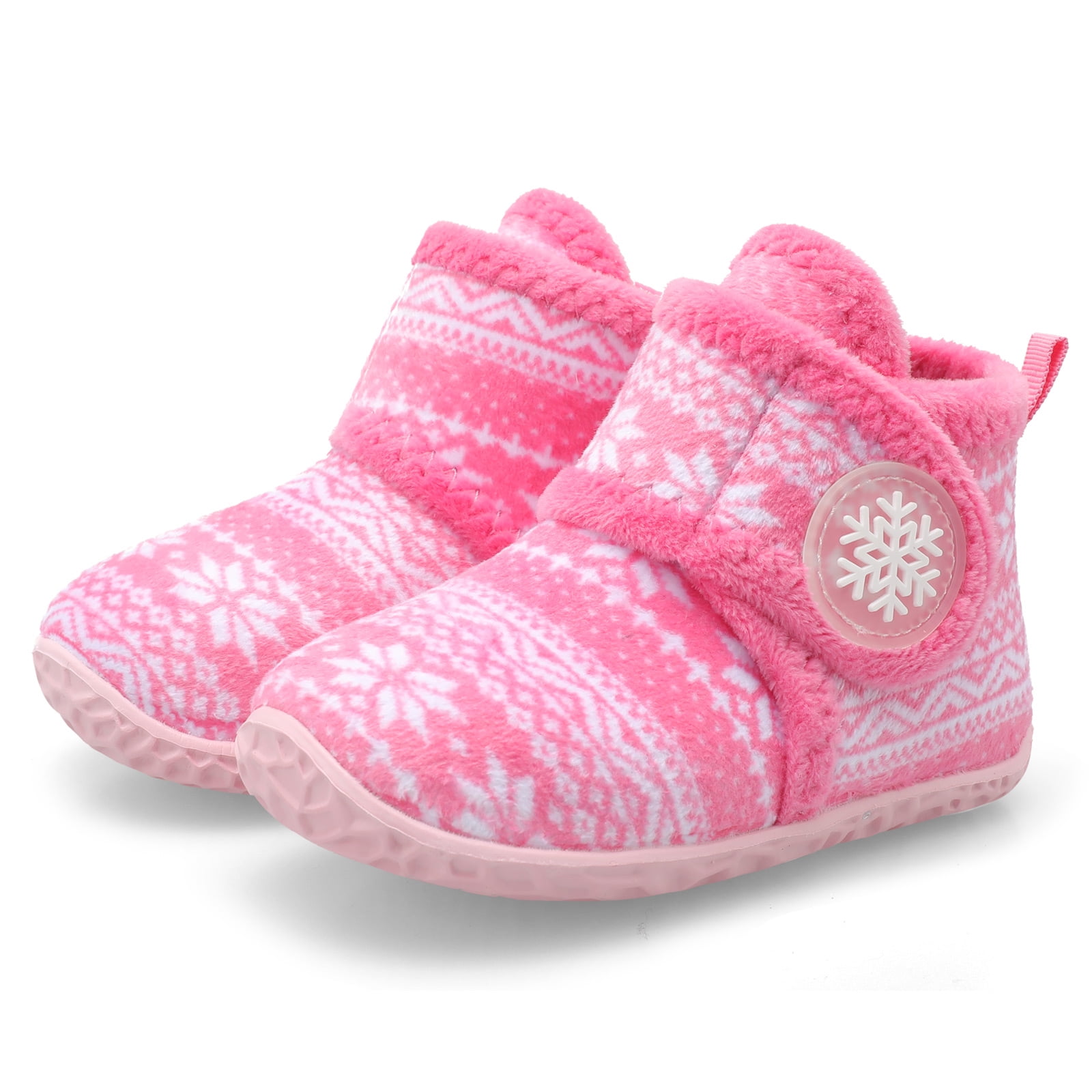 Barerun Youth Plush House Slippers for Kids Boys Girls, Fuzzy Walking ...