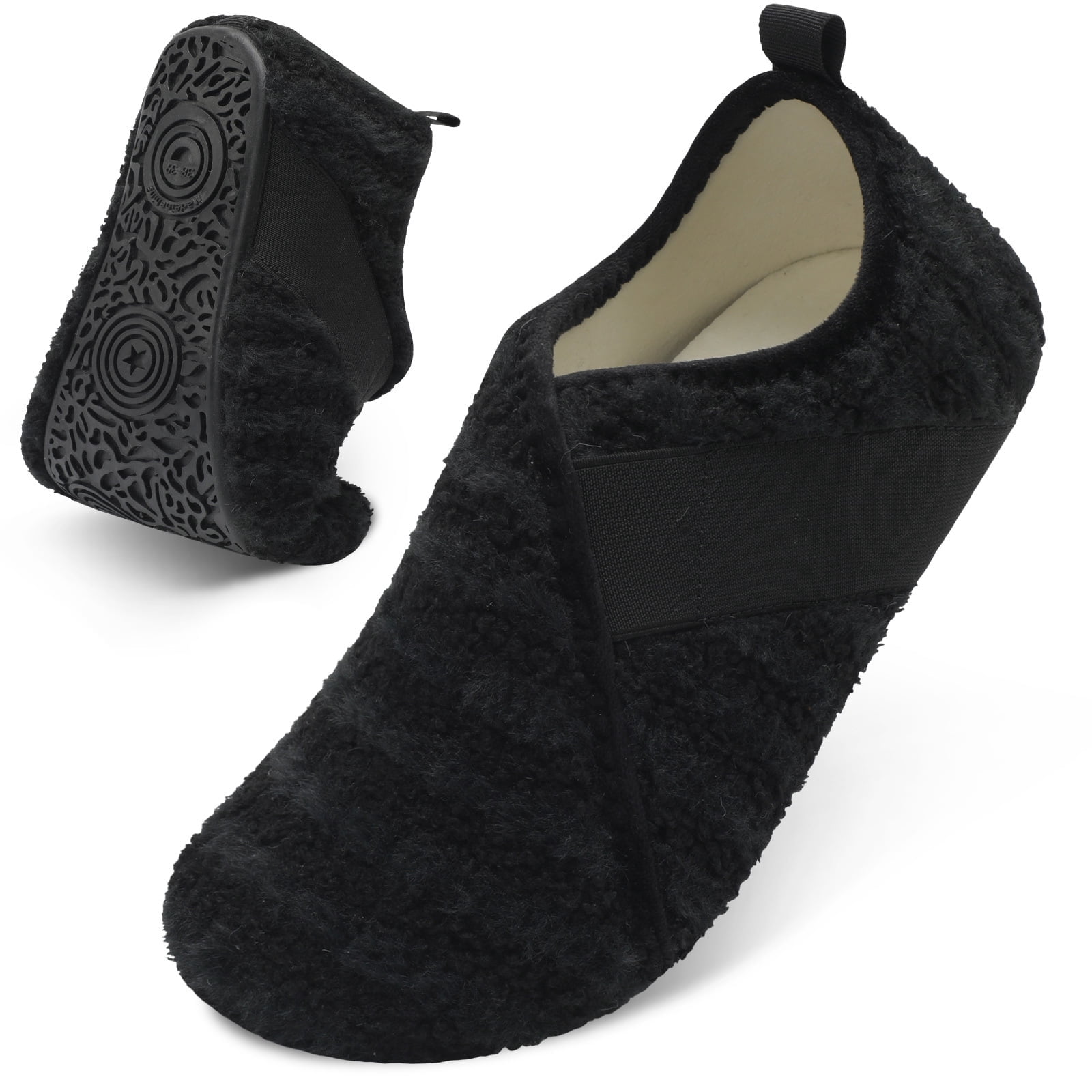 Barerun House Slippers for Women Wide Toe Box Barefoot Slippers Furry ...