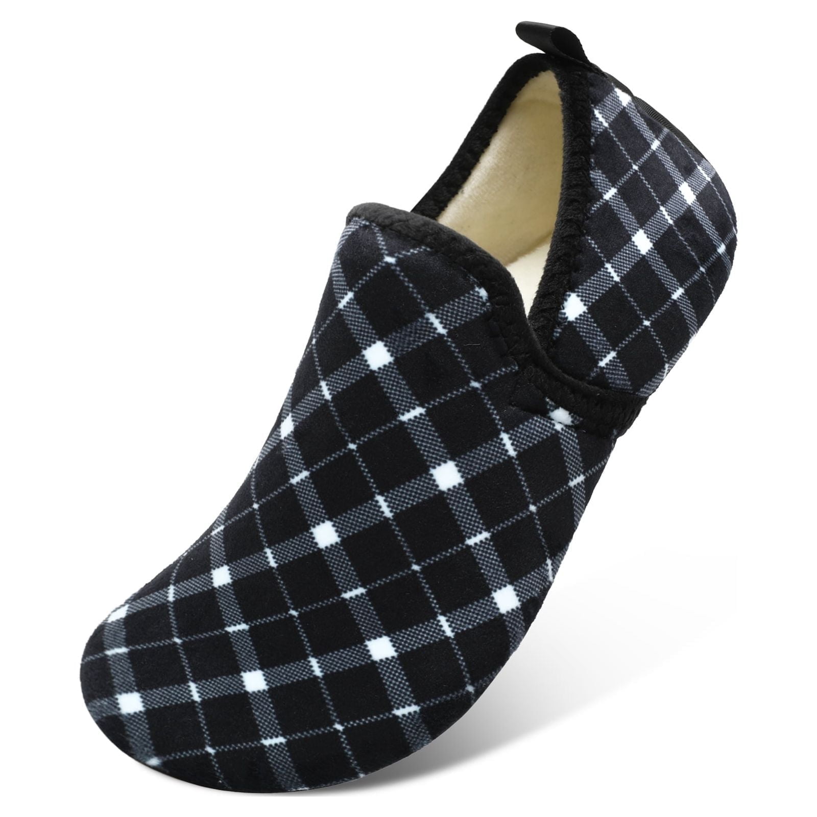 Barerun Men's Fuzzy Fleece Slipper, Indoor/Outdoor, Warm, Anti-Skid ...