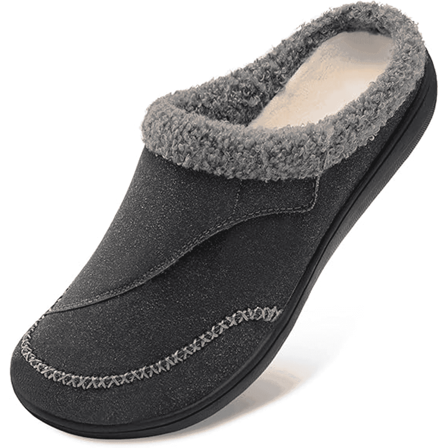 Barerun Womens Wide Diabetic Slippers Adjustable House Shoes for ...
