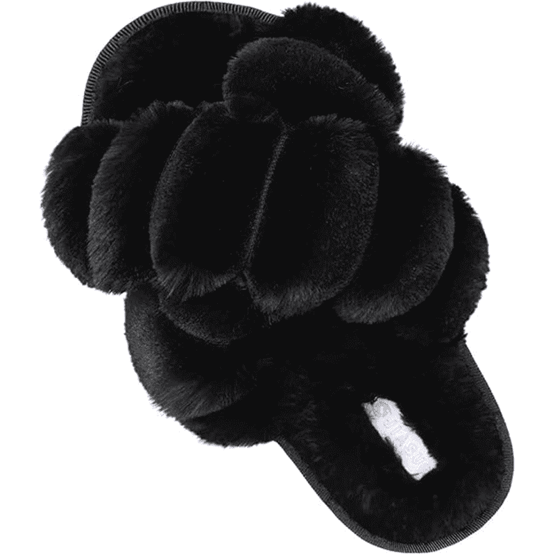 Barerun Women's Open Toe Slippers Fuzzy Fluffy House Slippers for Women ...