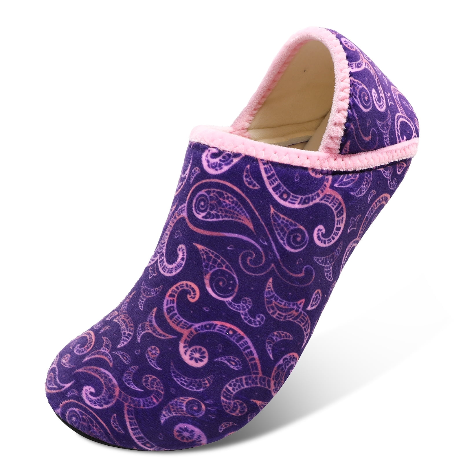 Barerun Women's Cozy Rubber Sole Slippers Comfy House Shoes for Men ...